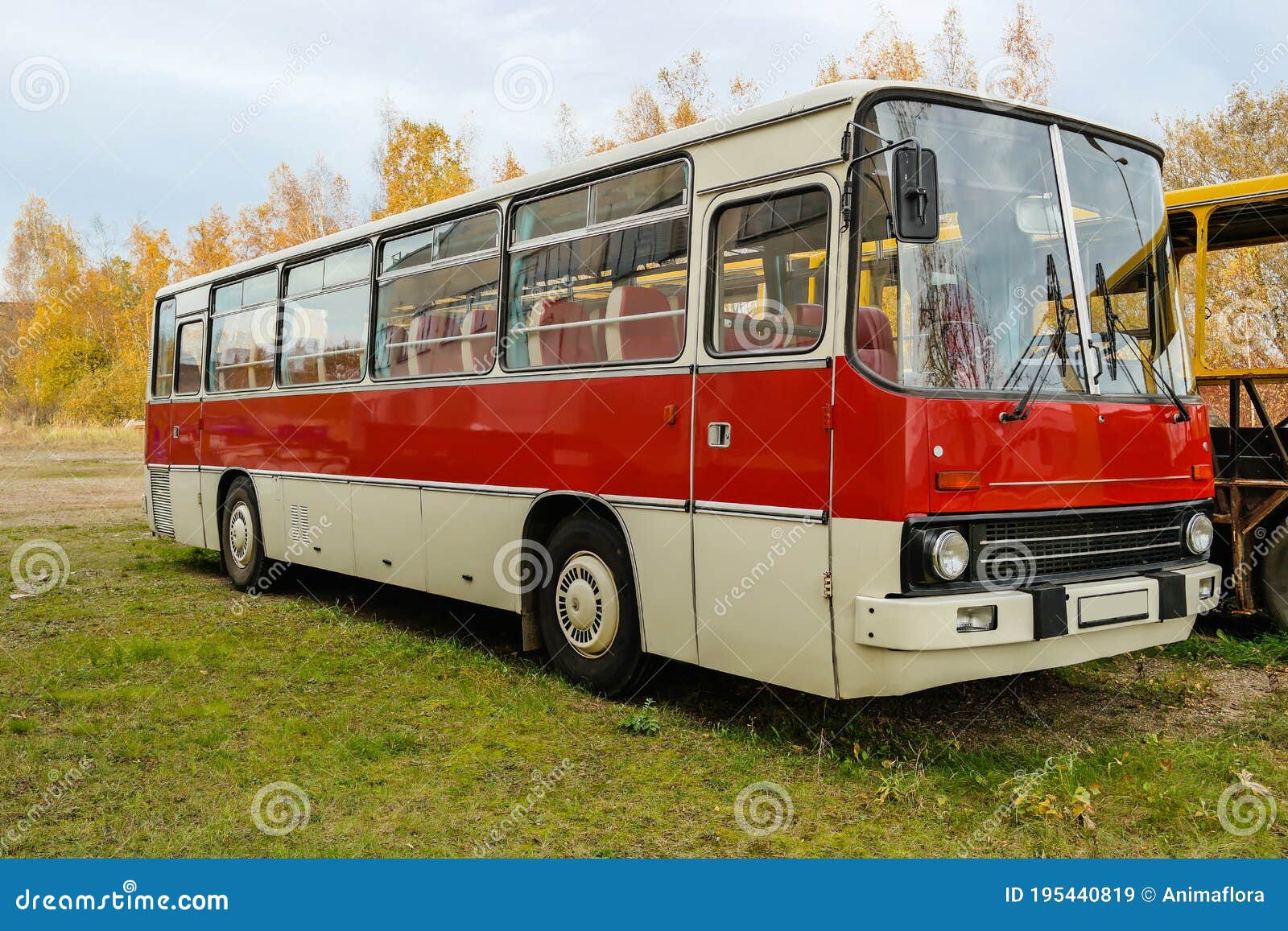 Old bus from times gone by stock image. Image of famous - 195440819