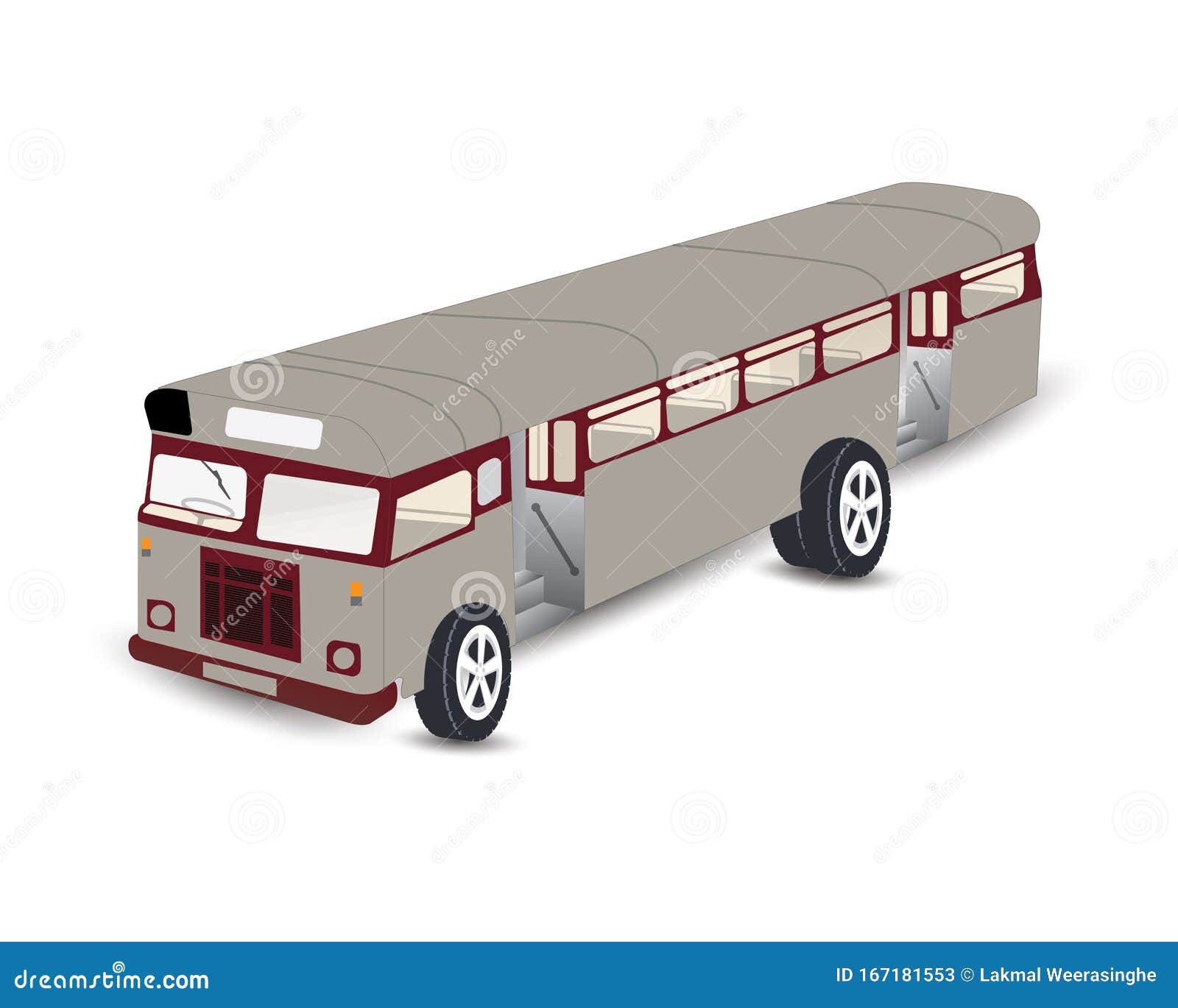 Old Bus.Bus Vector Drawing by Illustration Stock Illustration ...