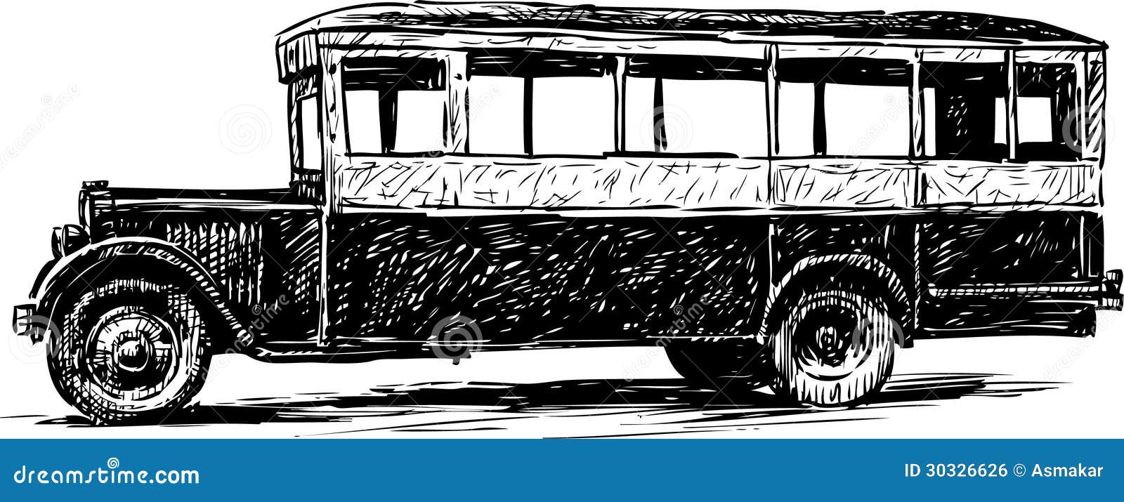 Old bus stock vector. Illustration of historic, voyages - 30326626