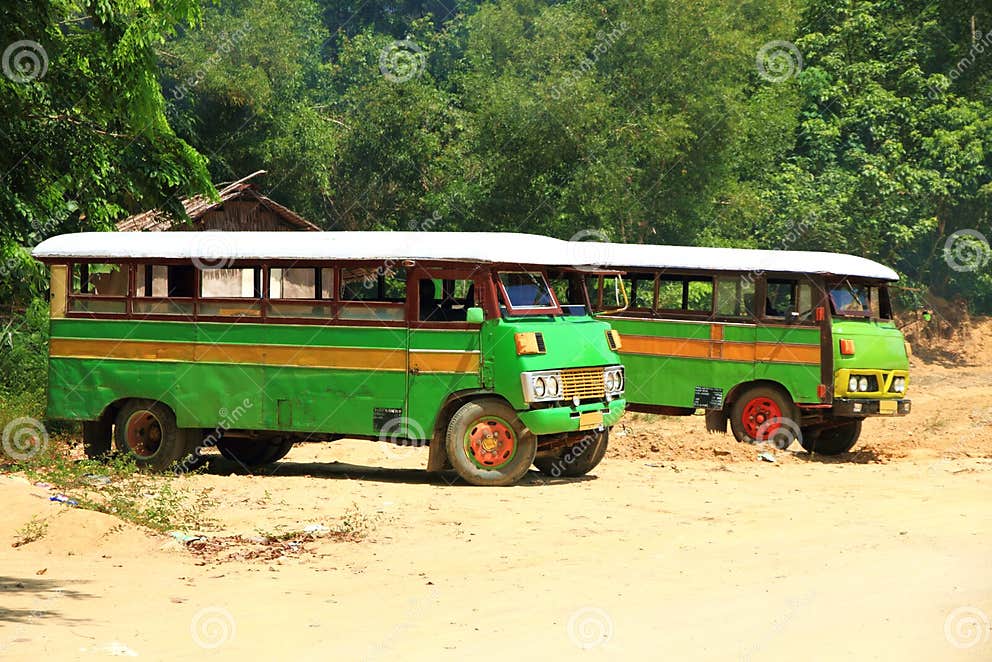 Old Buses stock photo. Image of destination, park, tire - 18082046