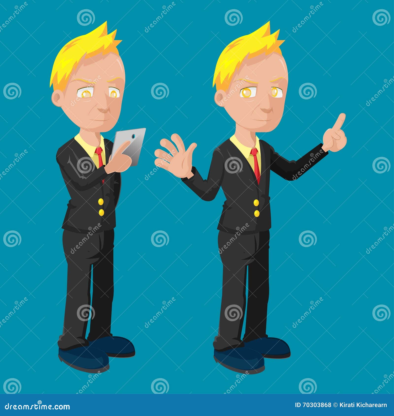 Old Business Man Cartoon Cute Stock Vector - Illustration of ...
