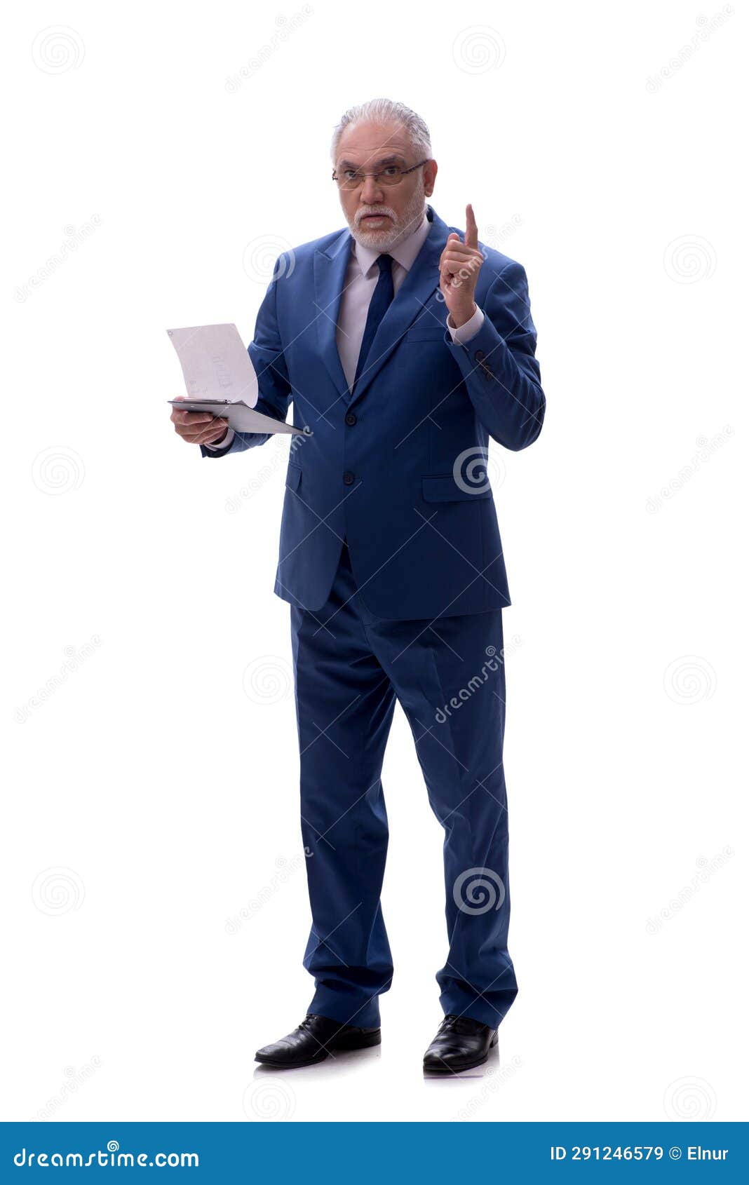 Old Businessman Isolated on White Stock Image - Image of lawyer, suit ...