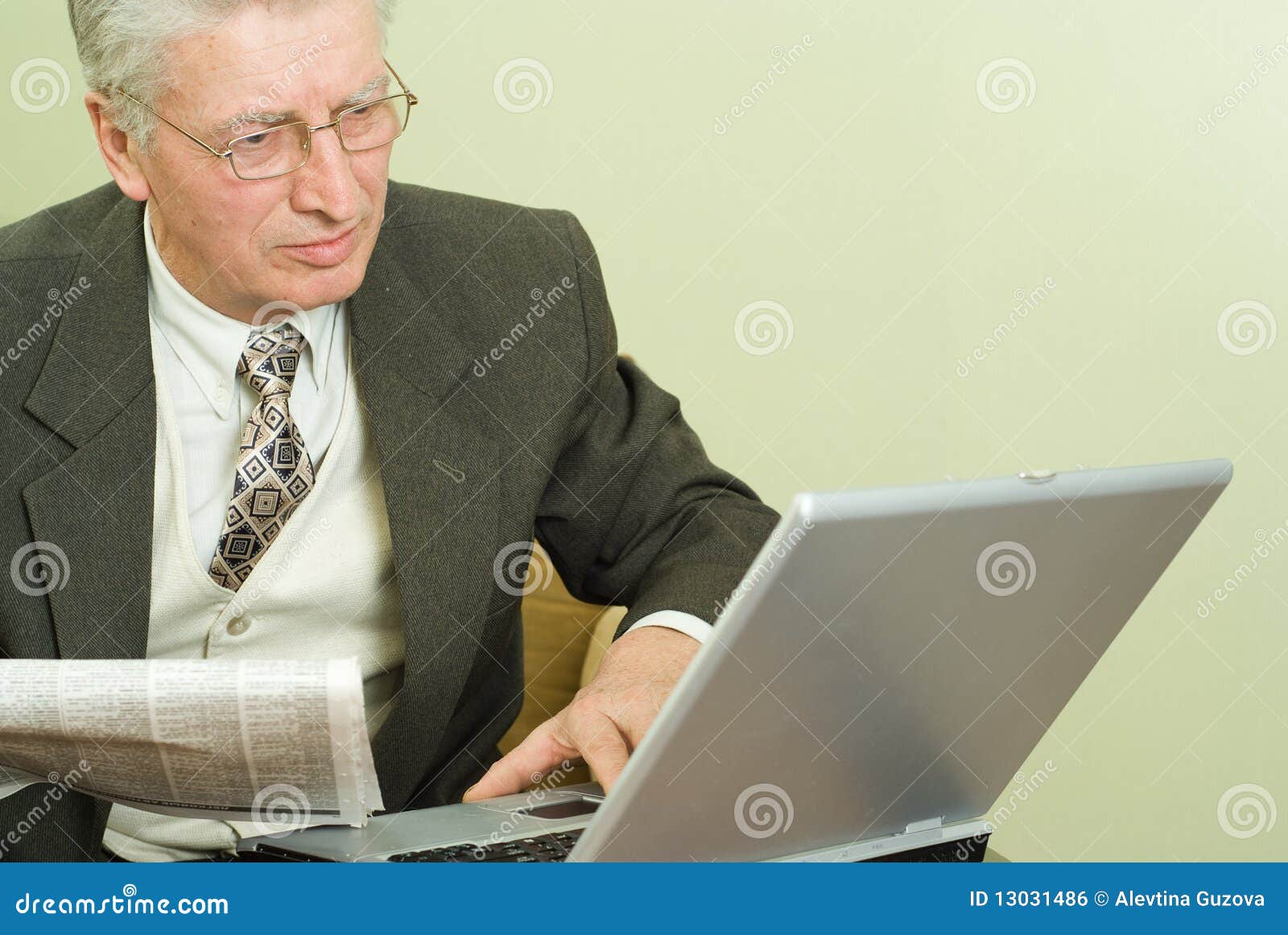 Old businessman sitting stock photo. Image of businessman - 13031486