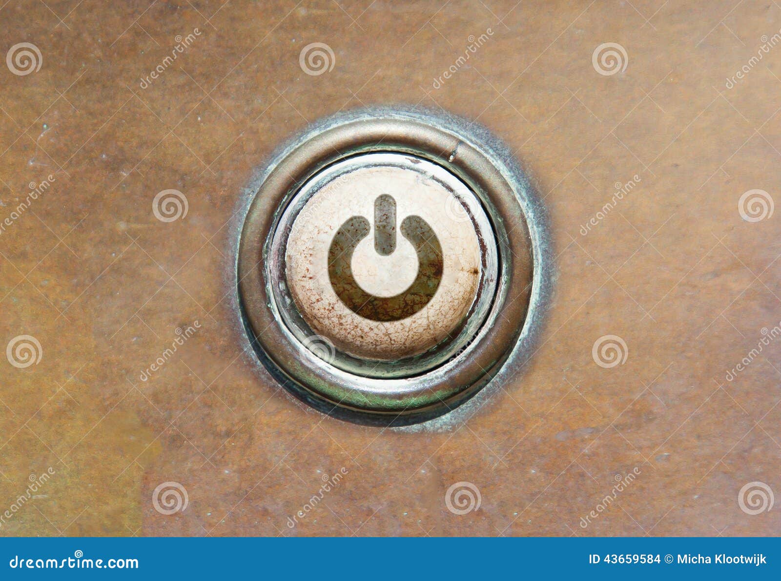 Old button - power stock photo. Image of machinery, closeup - 43659584