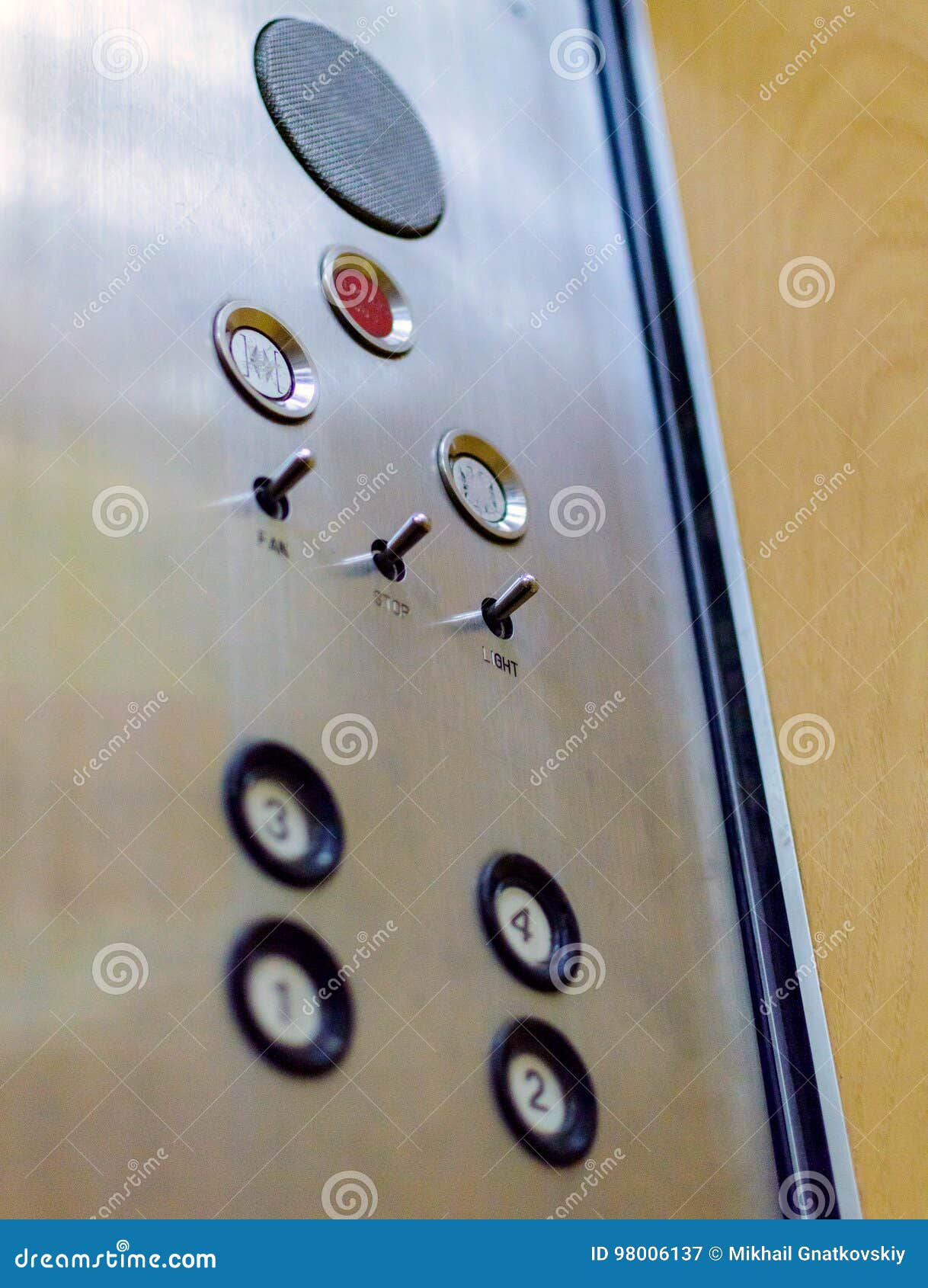 Old Buttons of Elevator Control Panel in Analog Retro Style Stock Image ...