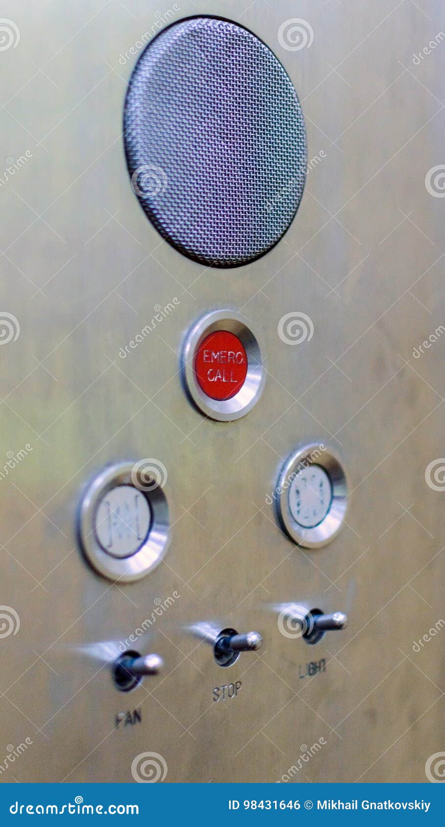 Old Buttons of Elevator Control Panel in Analog Retro Style Stock Photo ...