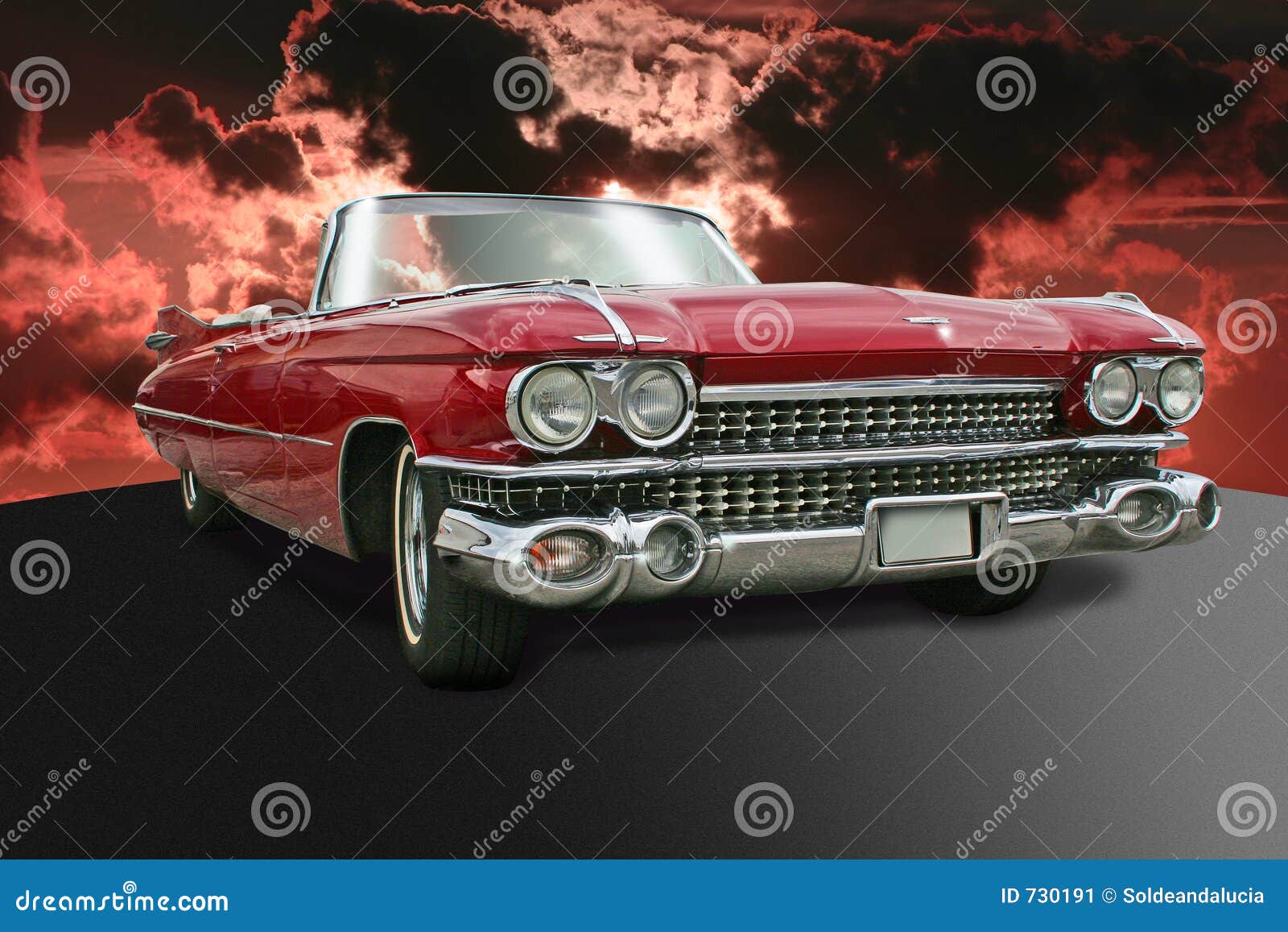 Old Cadillac stock image. Image of american, adorable, fifties - 730191