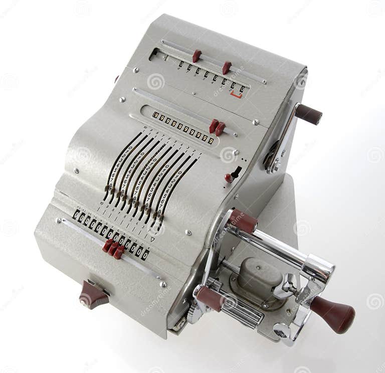 Old calculating machine stock image. Image of mechanism - 8388923