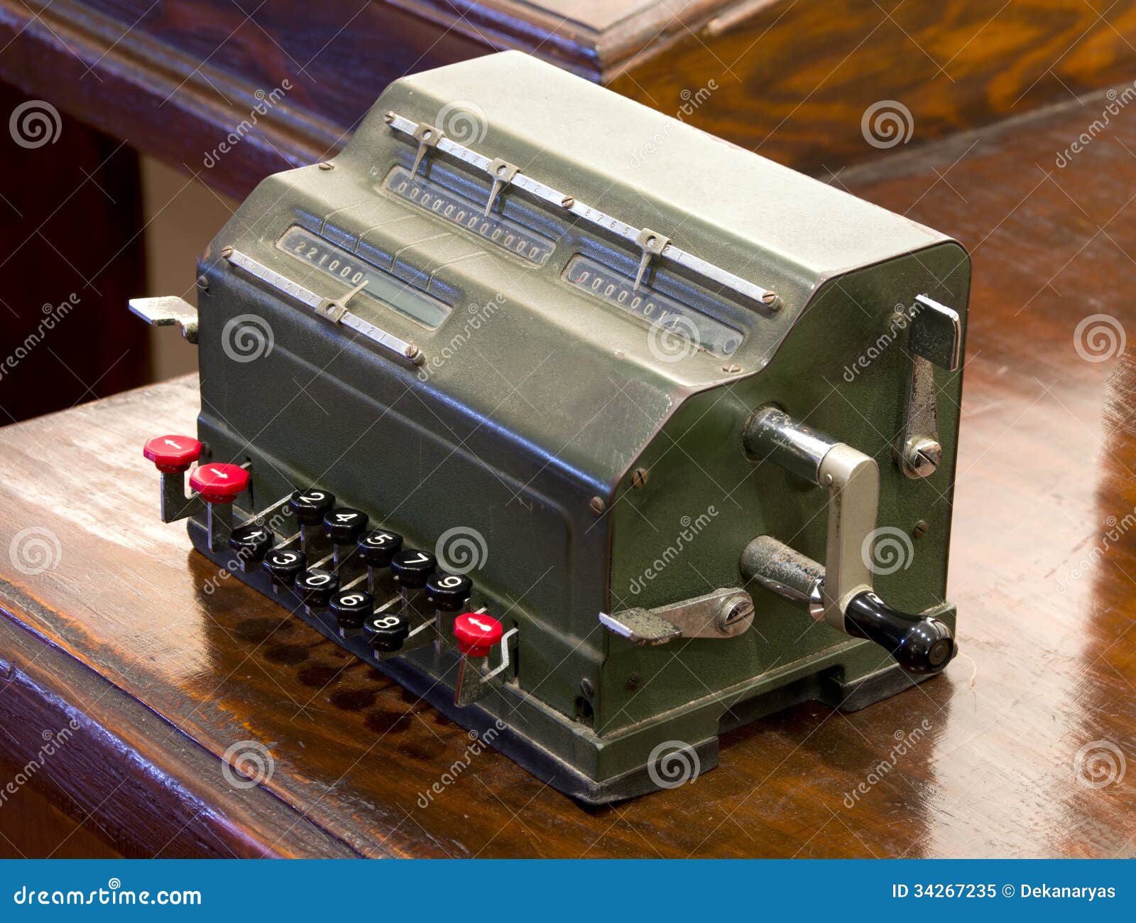 Old calculator stock image. Image of press, lever, rusty - 34267235