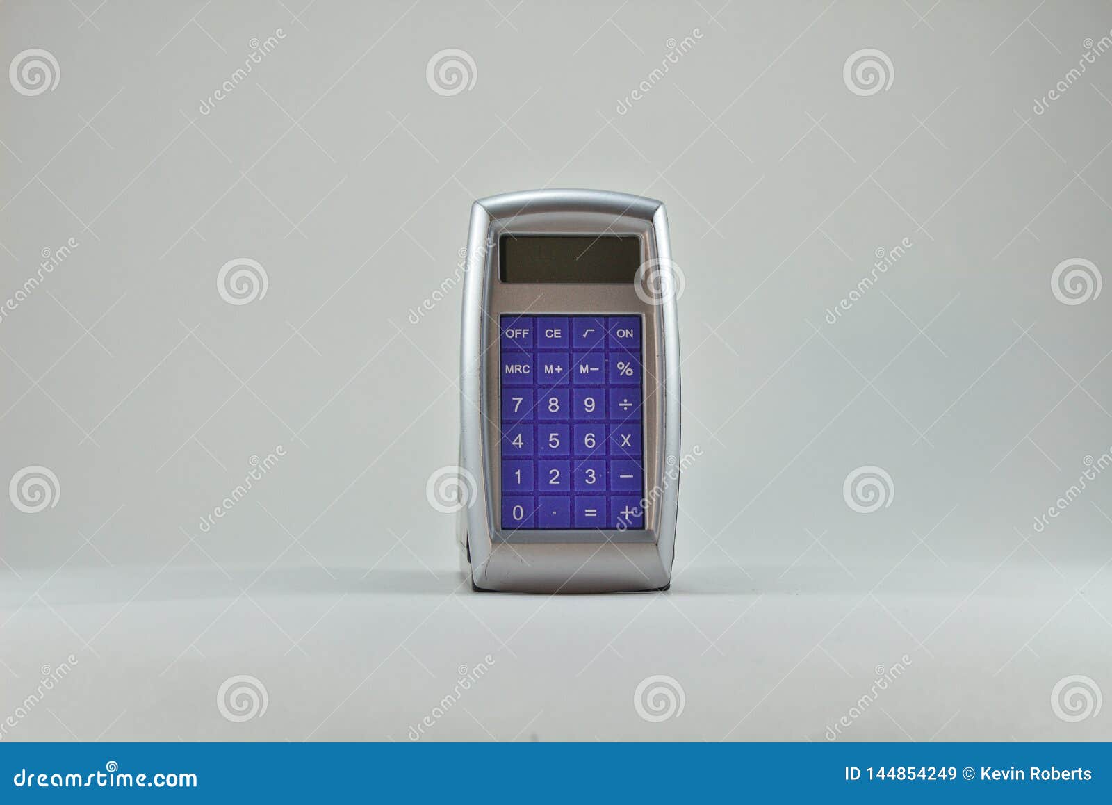 Old Calculator Blue Front on Silver 3141 Stock Image - Image of little ...
