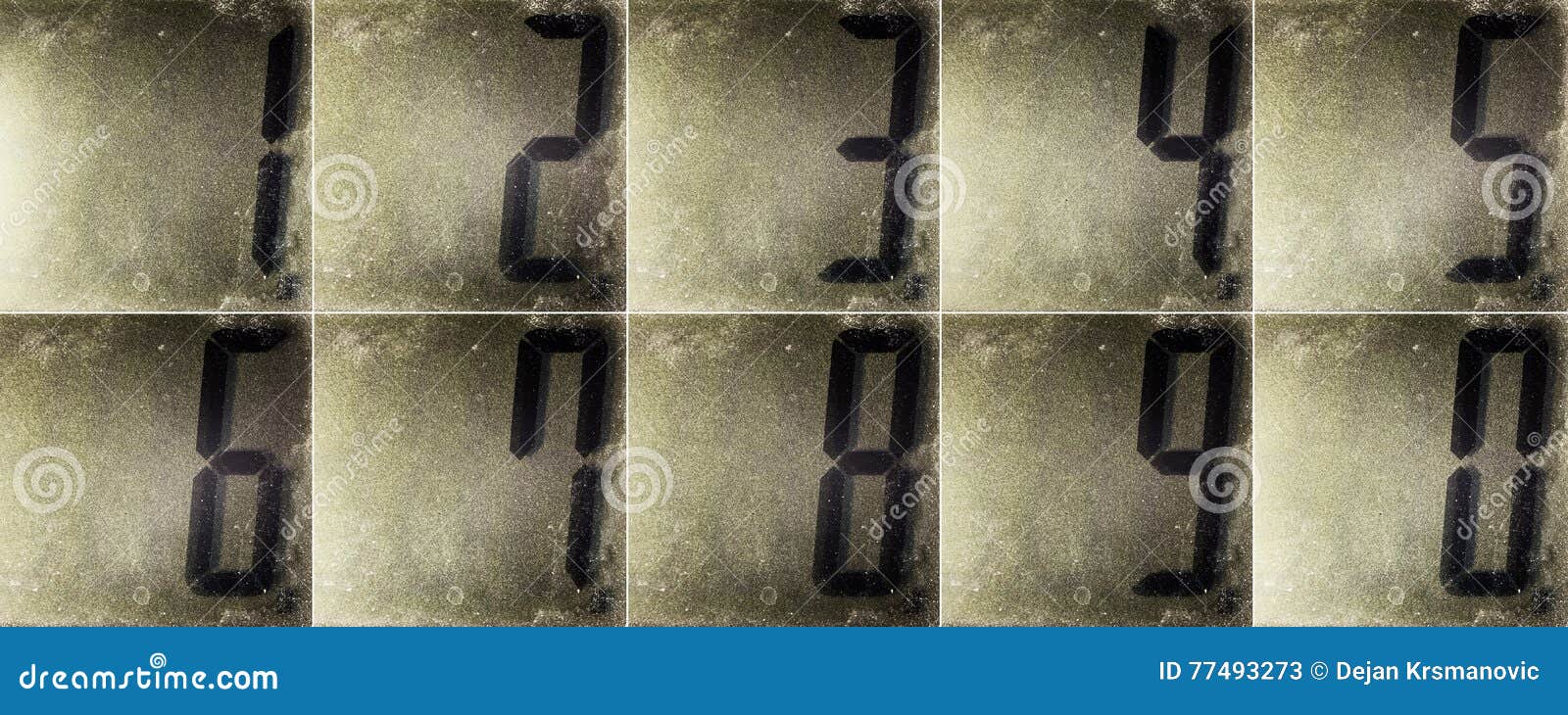Old Calculator Display with Numbers Stock Image - Image of multi, life ...