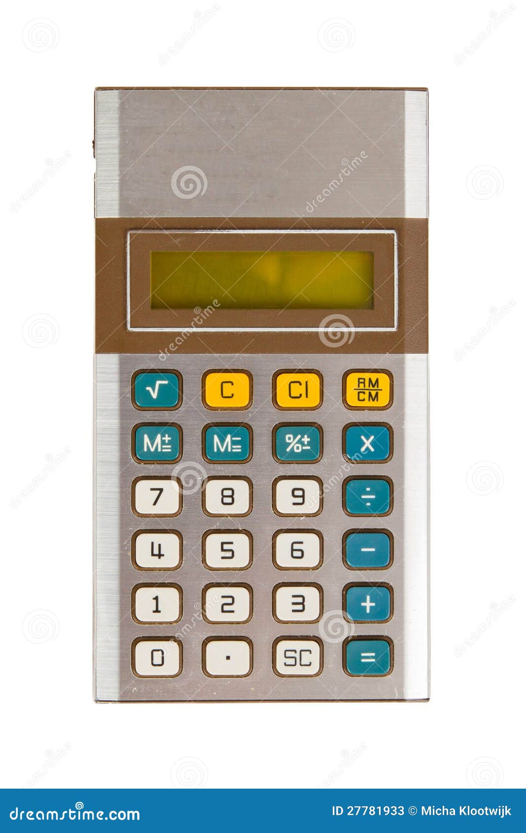 Old Calculator, Isolated on White Stock Image - Image of money ...
