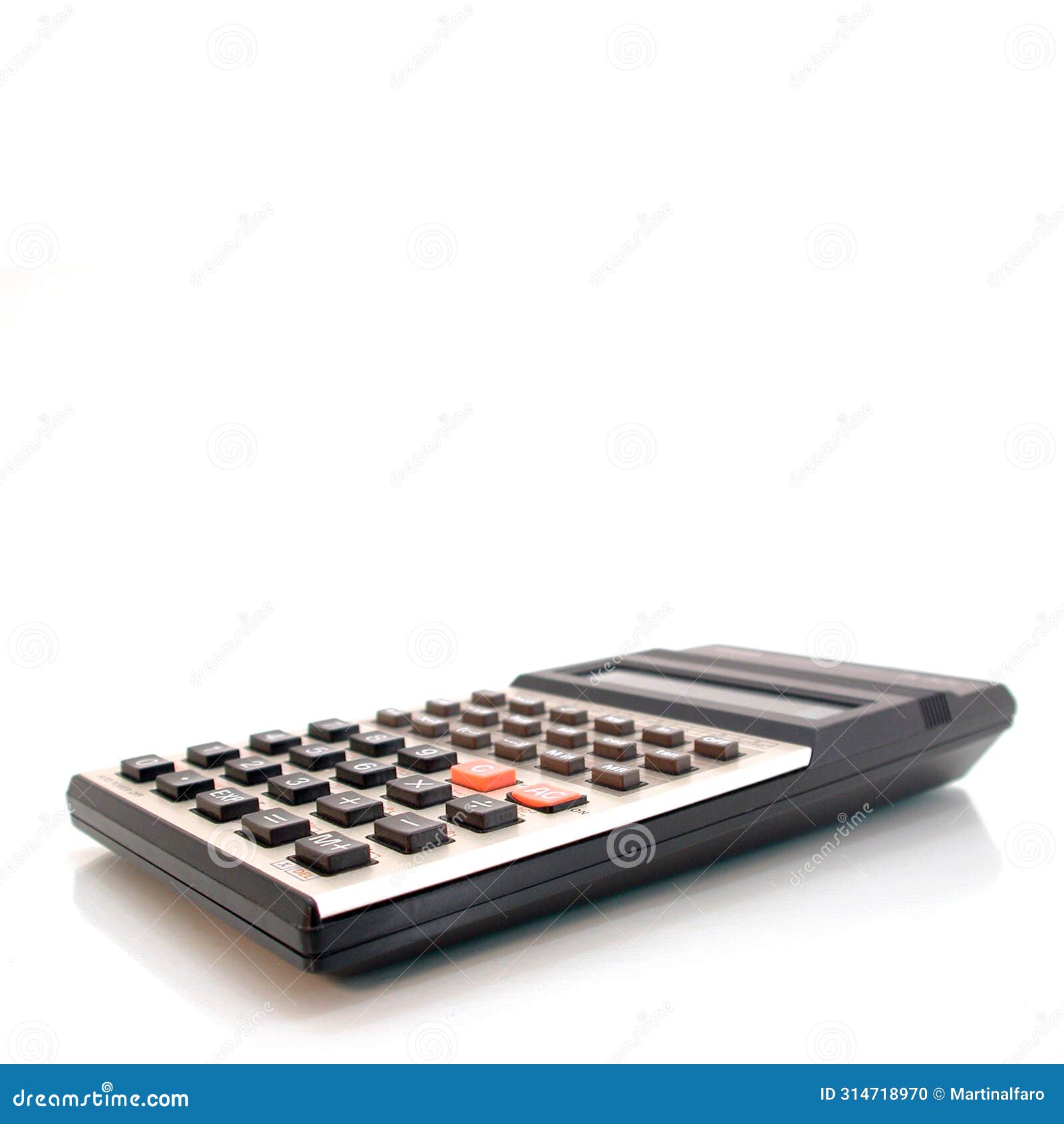 Old Calculator, Isolated on White Stock Photo - Image of bank, clipping ...