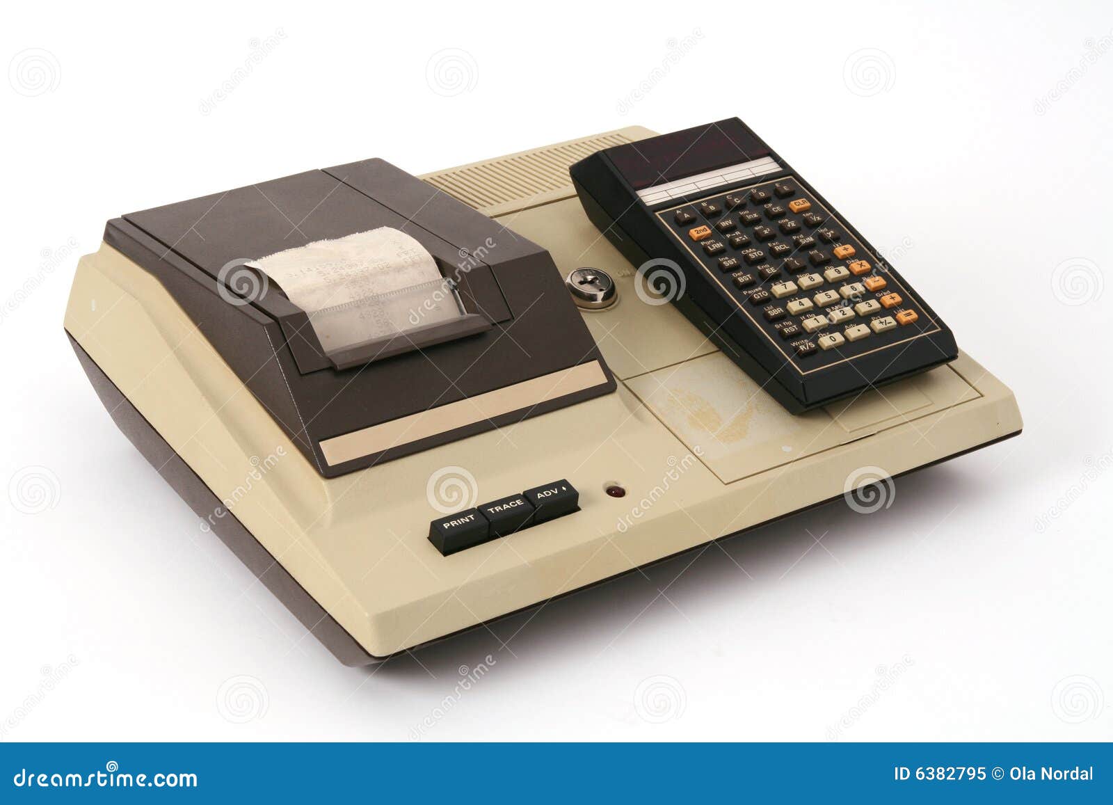 Old Calculator with Printer Stock Image - Image of calculator, wealth ...