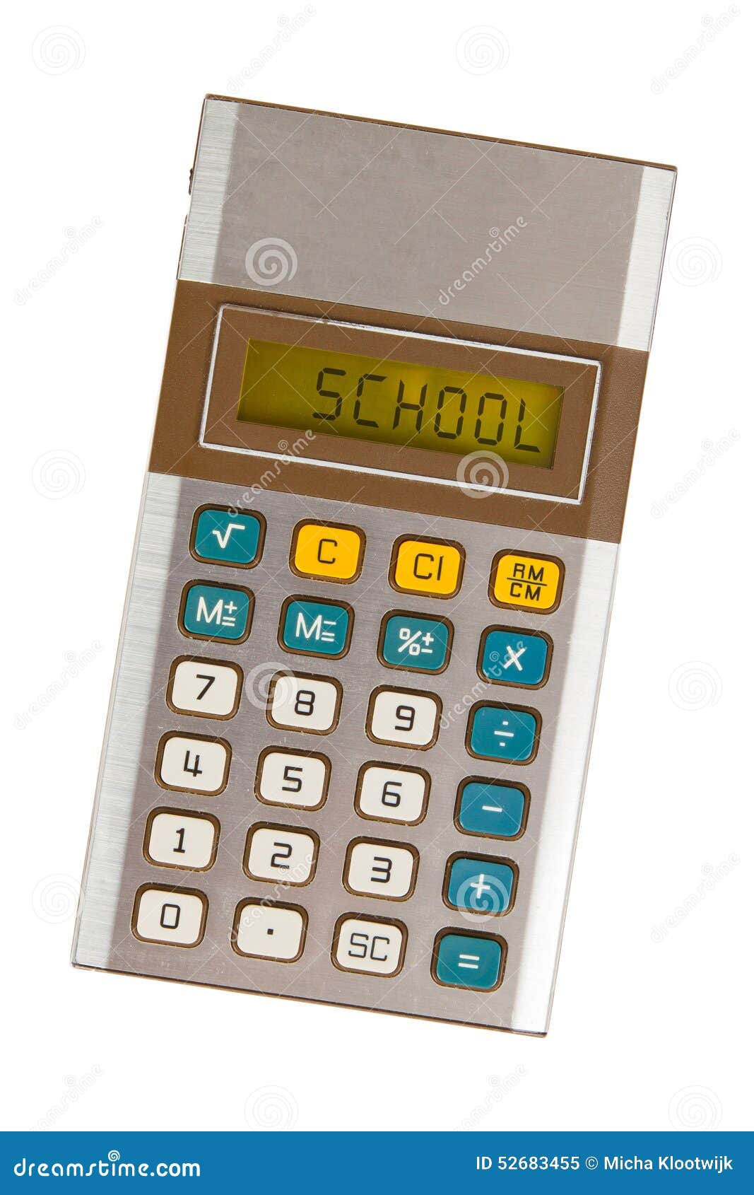 Old calculator - school stock image. Image of calculate - 52683455