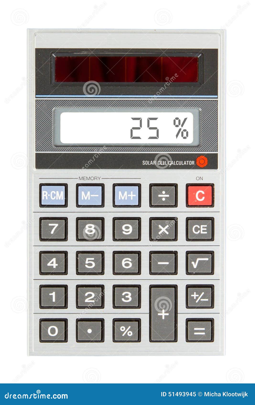 Old Calculator Showing a Percentage - 25 Percent Stock Image - Image of ...