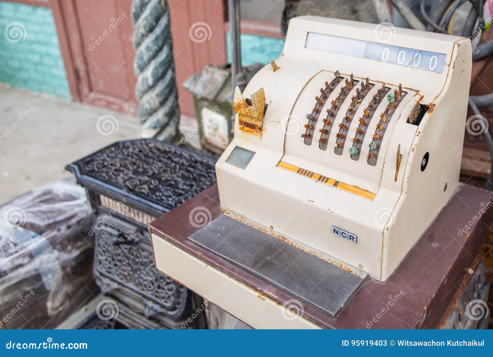 Old calculator editorial stock photo. Image of finance - 95919403
