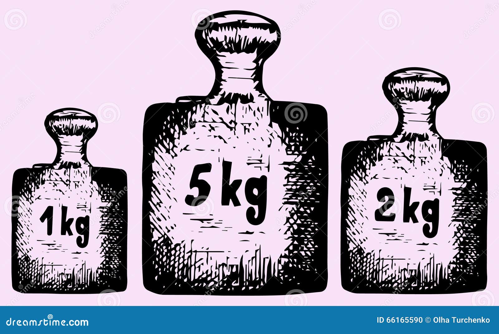 Old Calibration Weights Vector Illustration | CartoonDealer.com #66165590