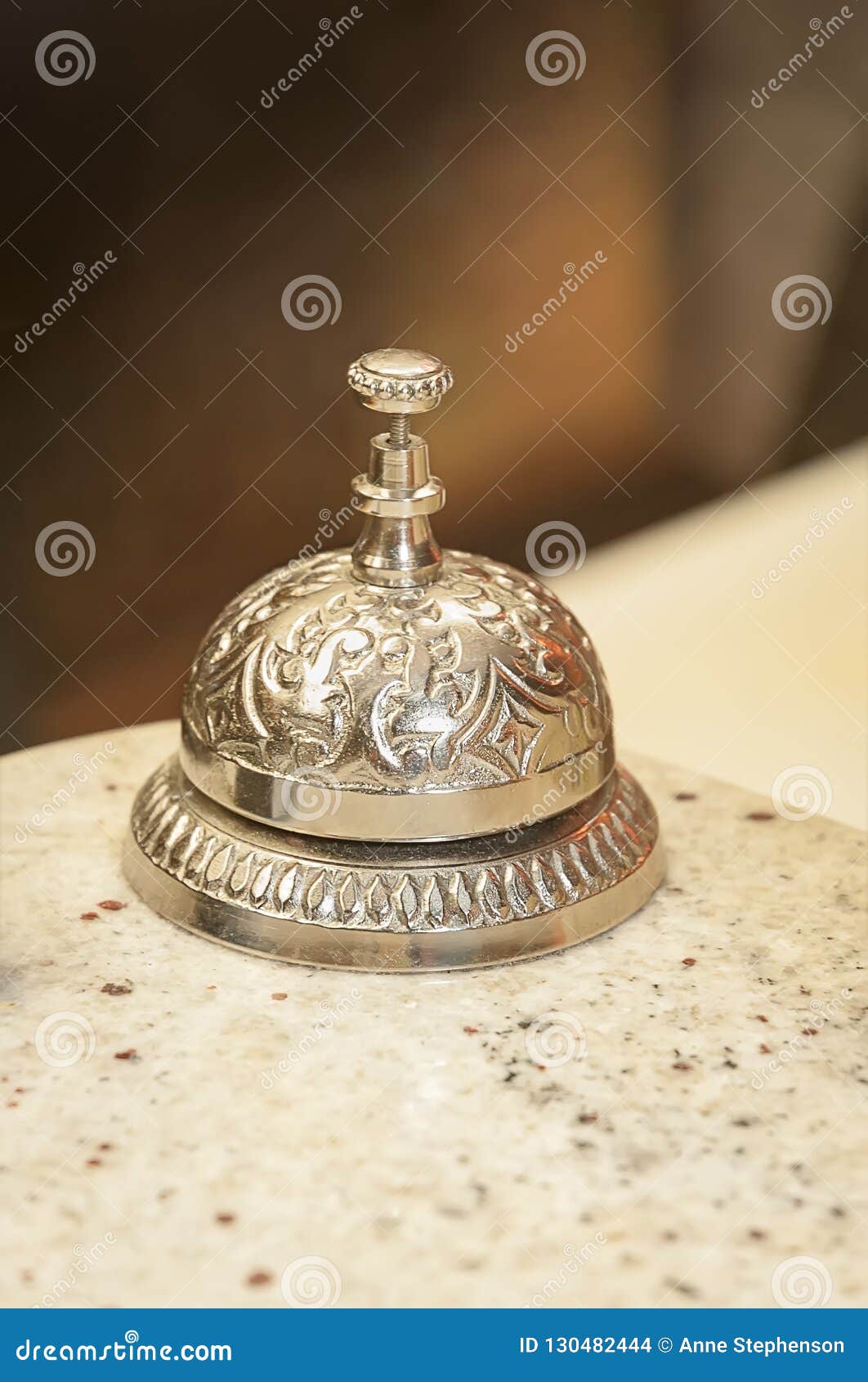 An Old Call Bell on a Granite Countertop for Customers To Ring Service ...