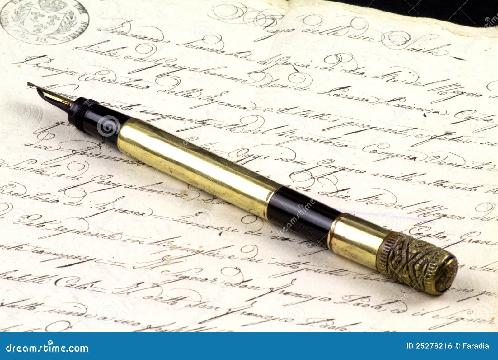 Old calligraphy stock photo. Image of words, paper, word - 25278216