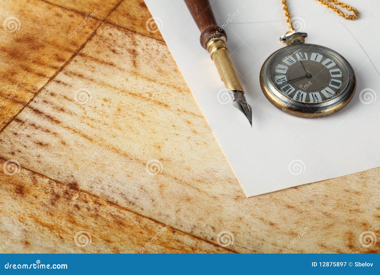 Old calligraphy pen stock image. Image of dirty, correspondence - 12875897