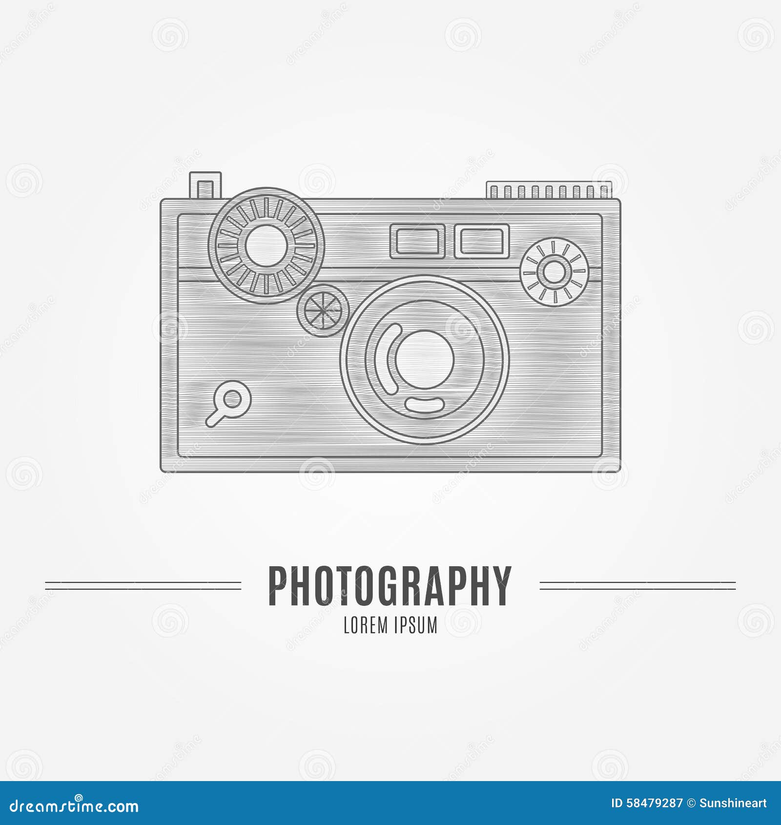 Old camera stock vector. Illustration of body, frame - 58479287
