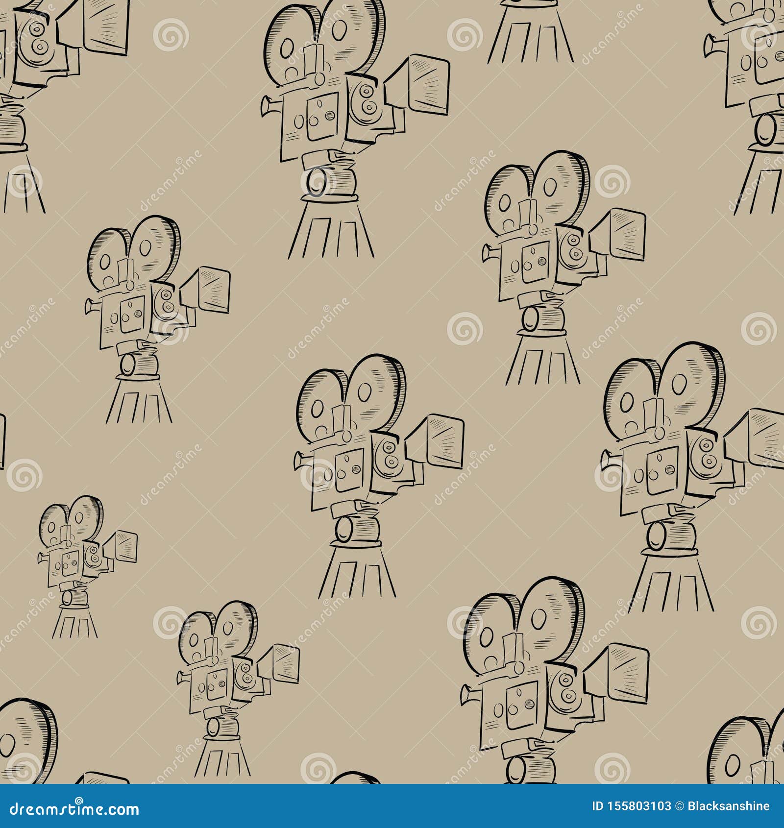 Old Camera Brown Seamless Texture Stock Vector - Illustration of ...