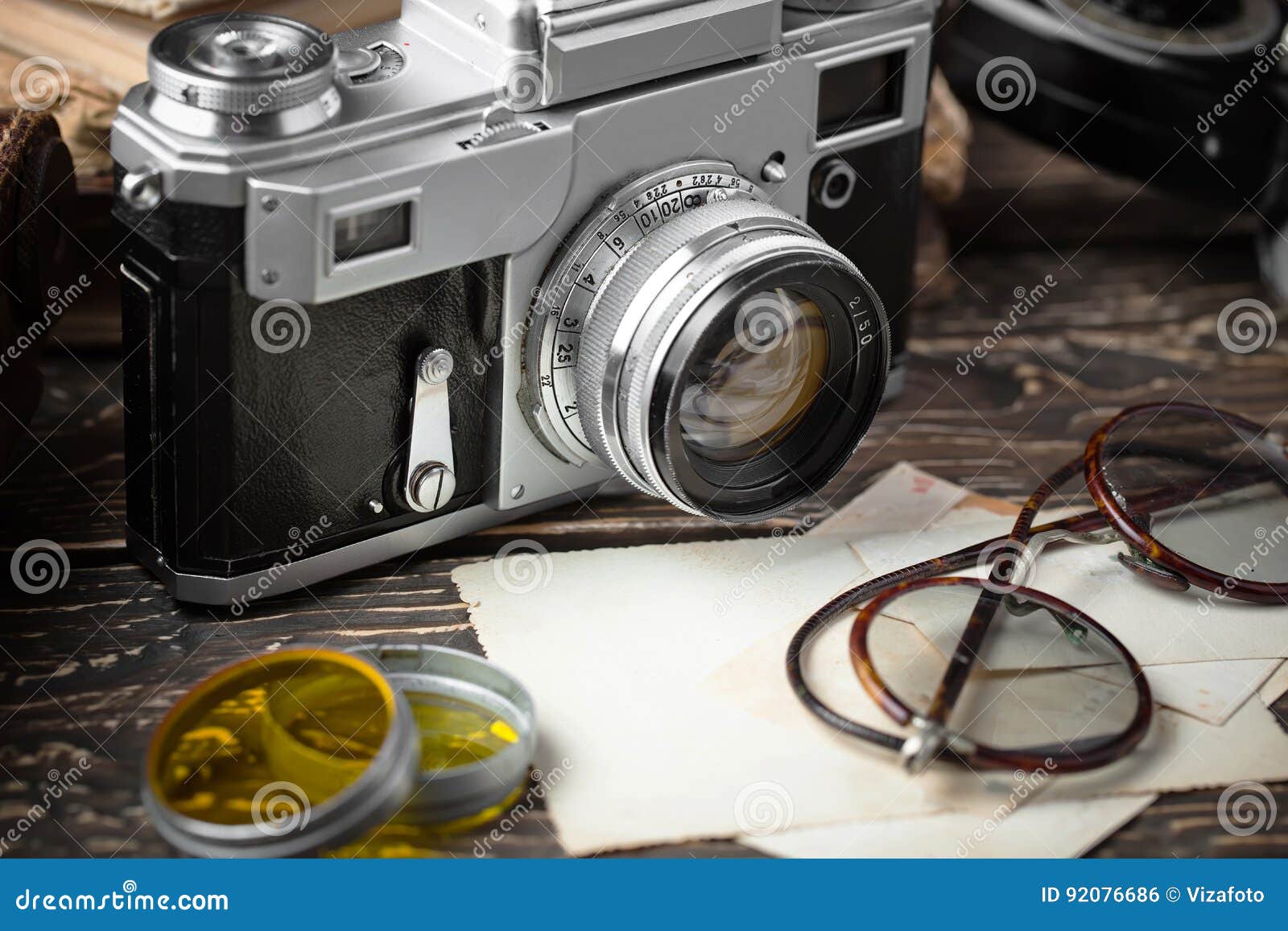 Old camera stock photo. Image of focus, black, shutter - 92076686