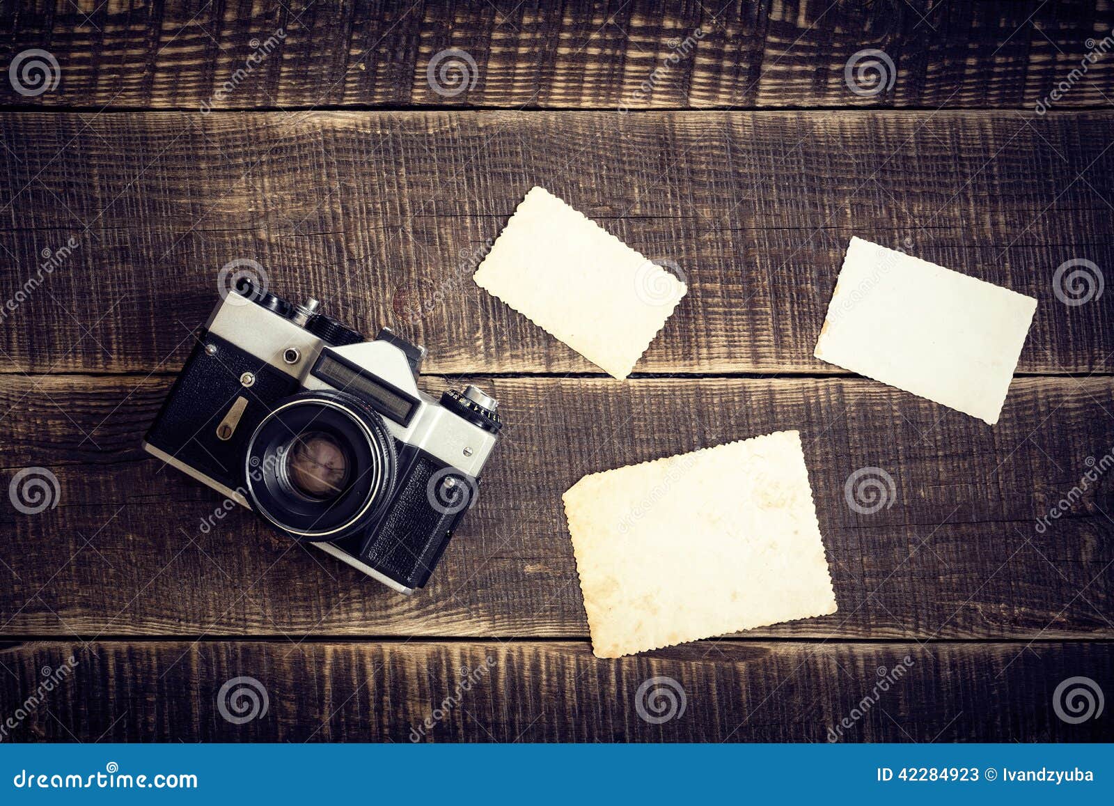 Old Camera with Empty Photographs Stock Image - Image of photographs ...