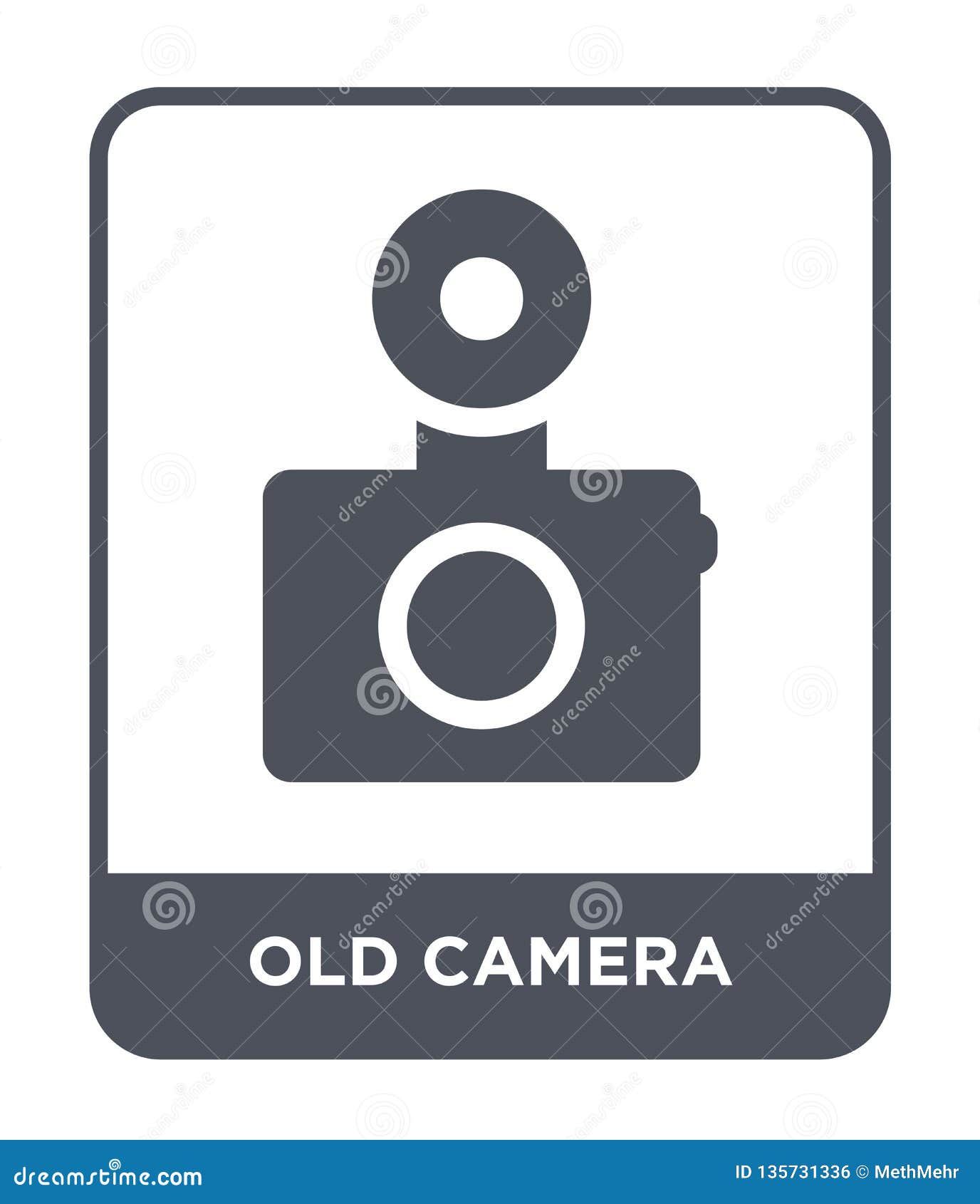 Old Camera Icon in Trendy Design Style. Old Camera Icon Isolated on ...