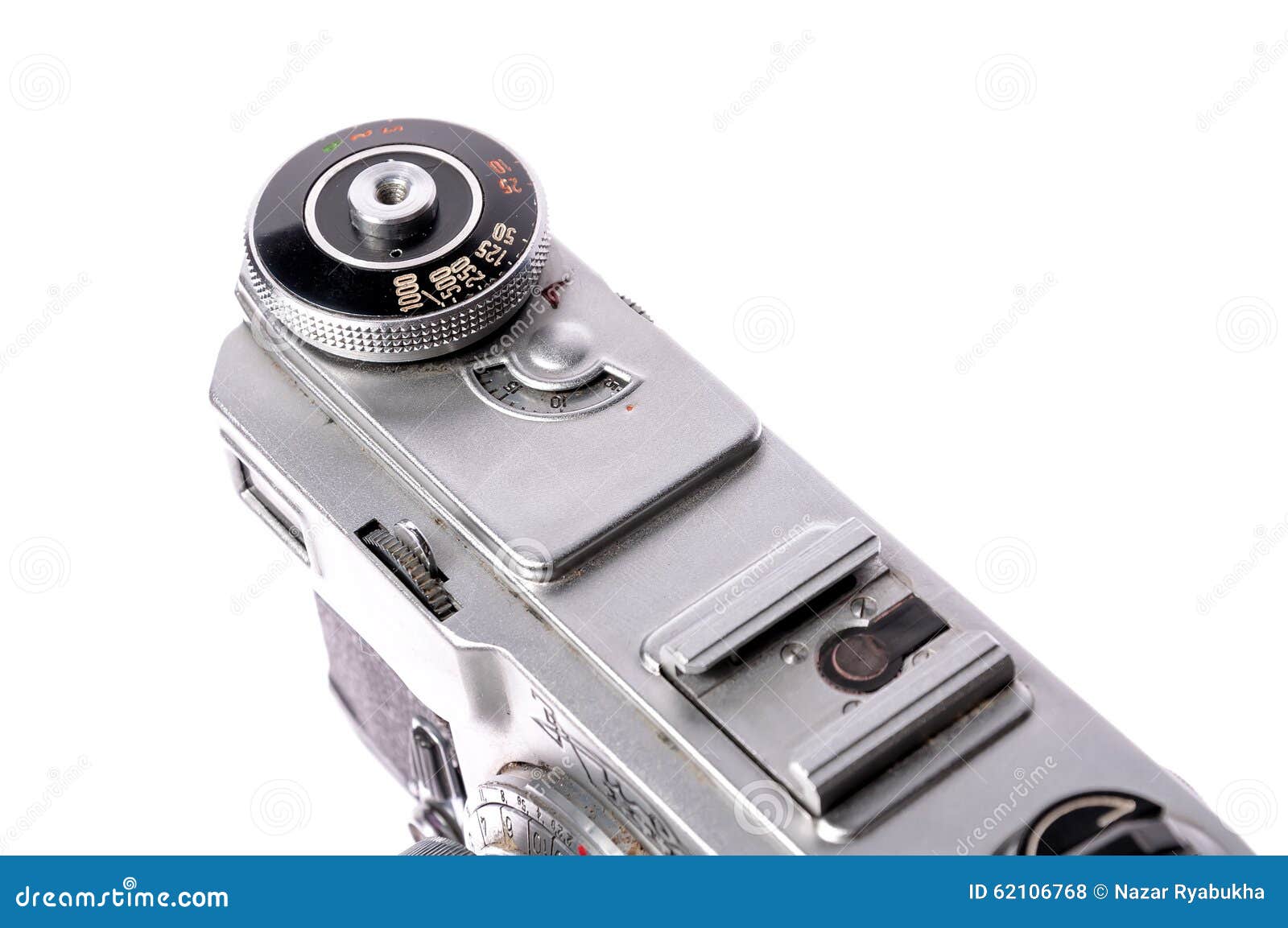 Old Camera on Isolated White Stock Photo - Image of antique, equipment ...