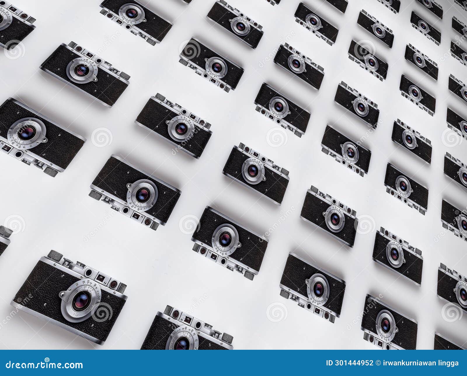 Old Camera Lined Up Against a White Background Editorial Photography ...