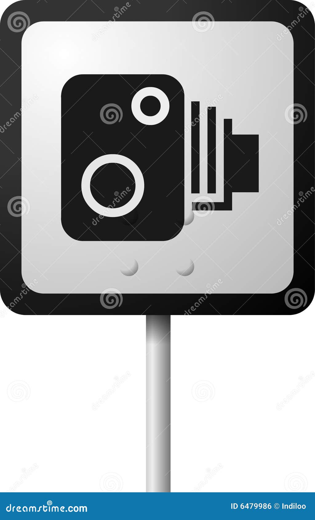 Old camera road sign stock illustration. Illustration of posted - 6479986