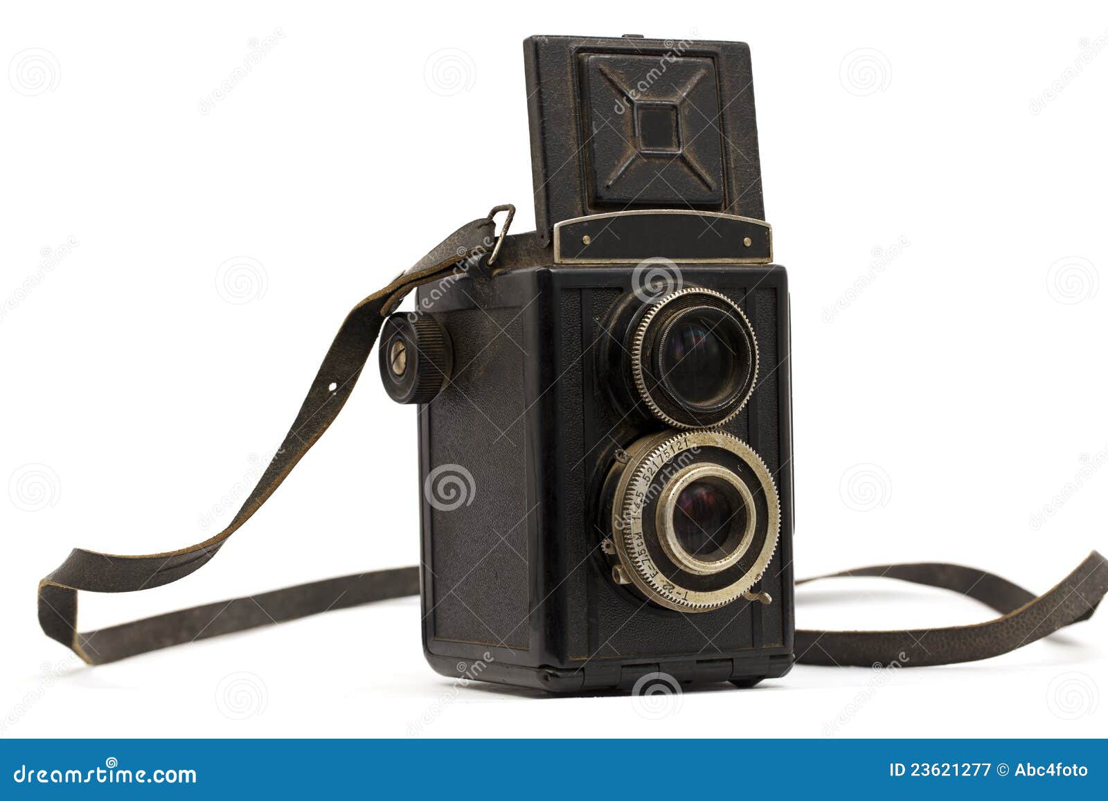 Old camera with a strap stock image. Image of hobbies - 23621277