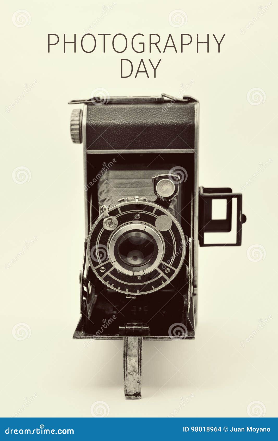 Old Camera and Text Photography Day Stock Photo - Image of object ...