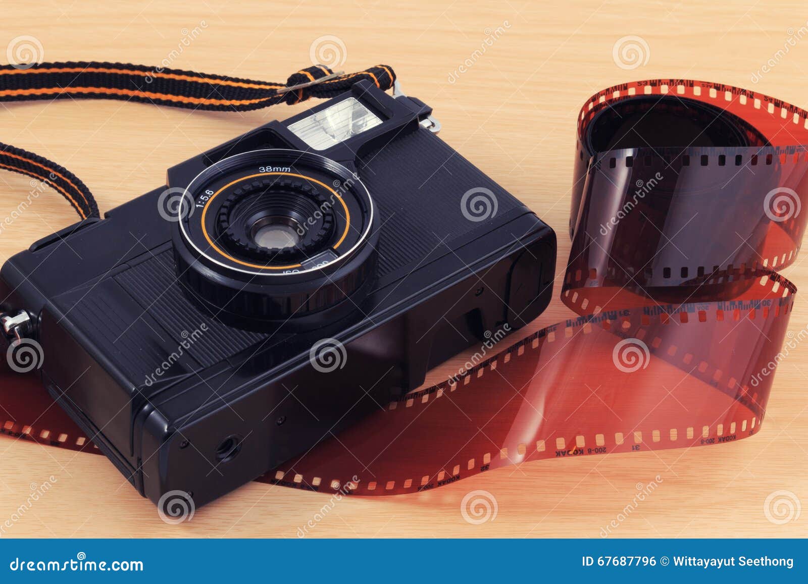 Old Camera, Vintage Camera Films Popular in the Past. Stock Photo ...