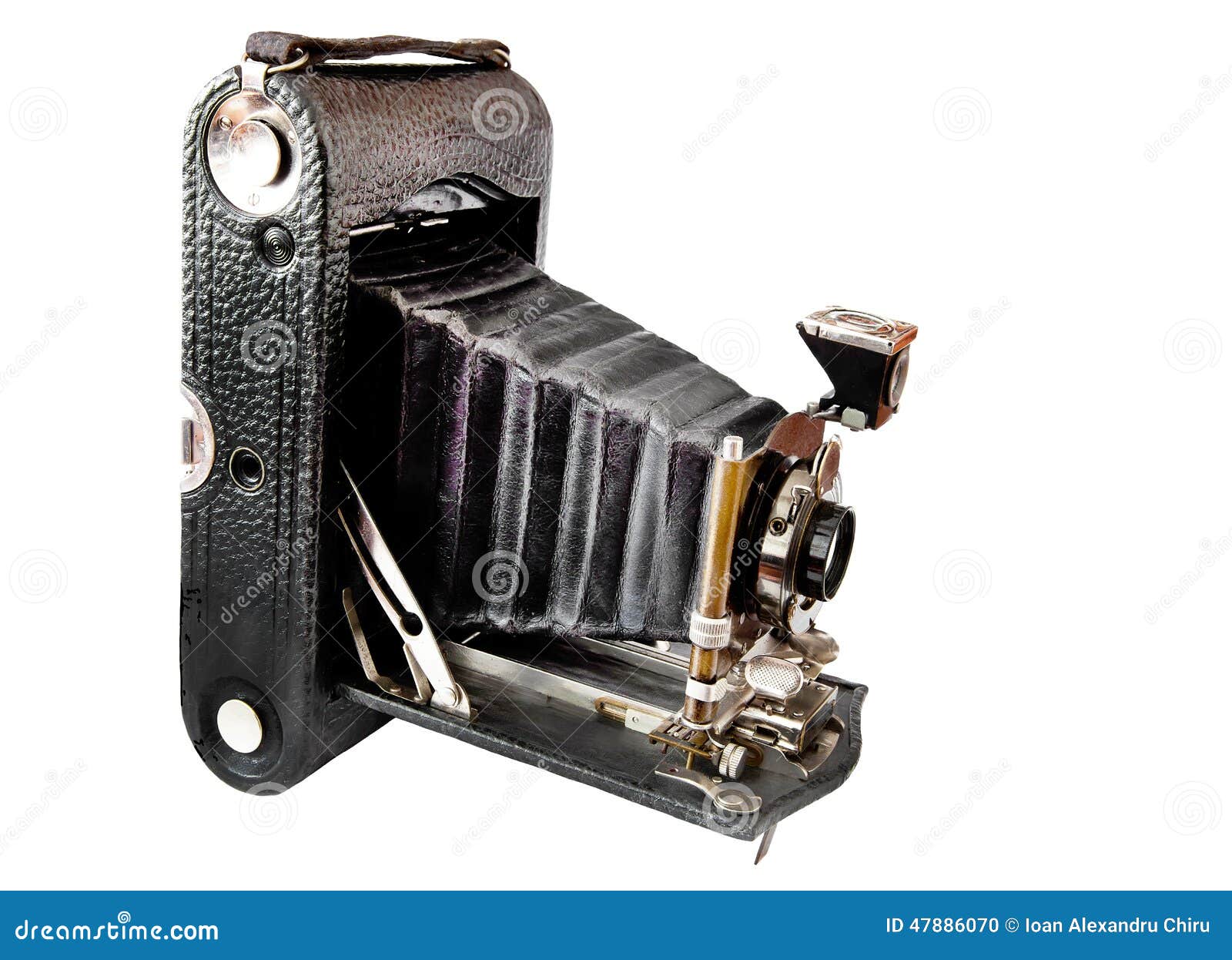 Old Camera Vintage Isolated on a White Background Stock Photo - Image ...