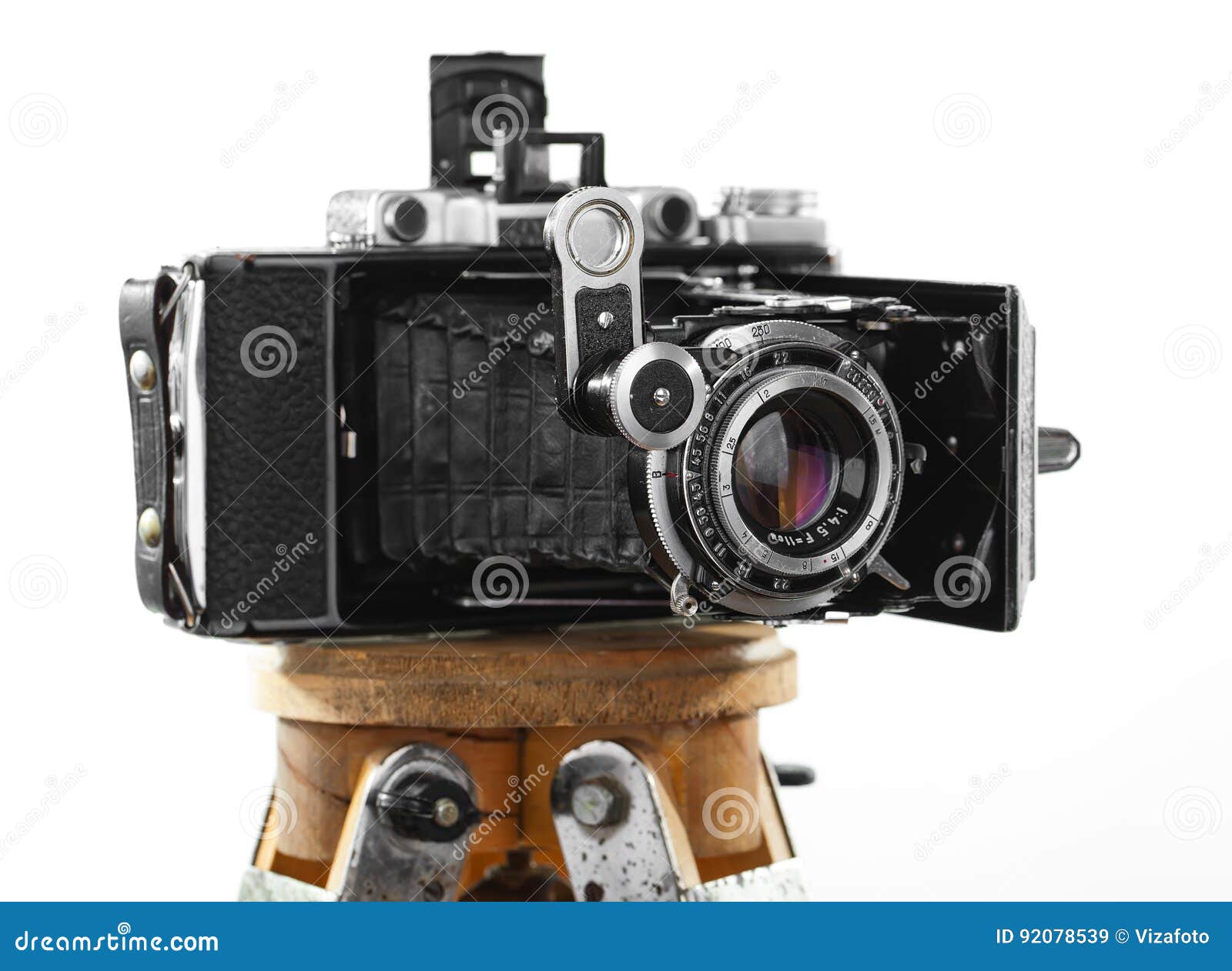 Old camera stock image. Image of leather, classic, rustic - 92078539