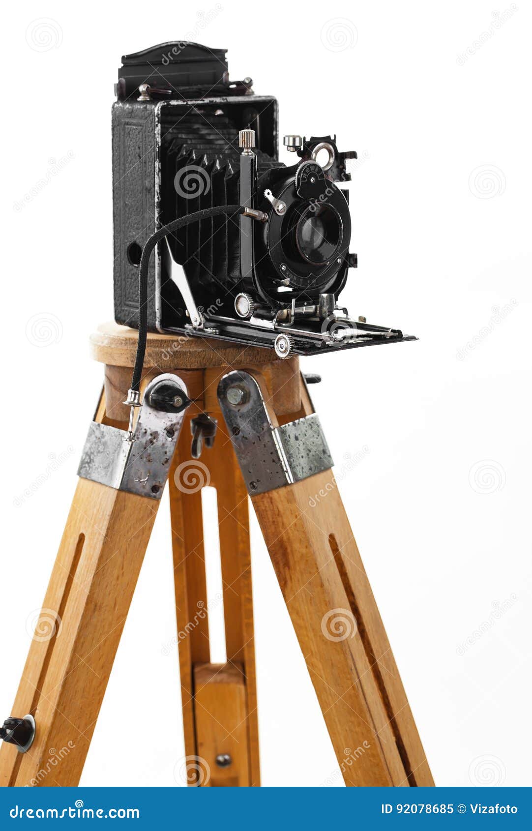 Old camera stock image. Image of planks, leather, concept - 92078685