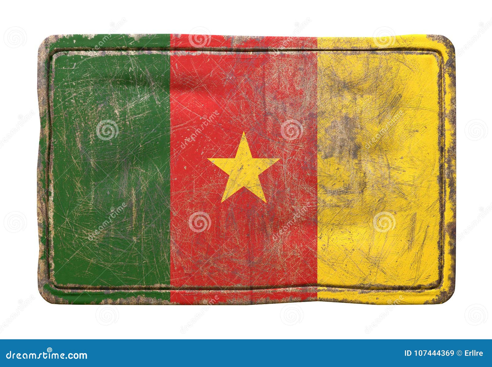 Old Cameroon flag stock illustration. Illustration of community - 107444369