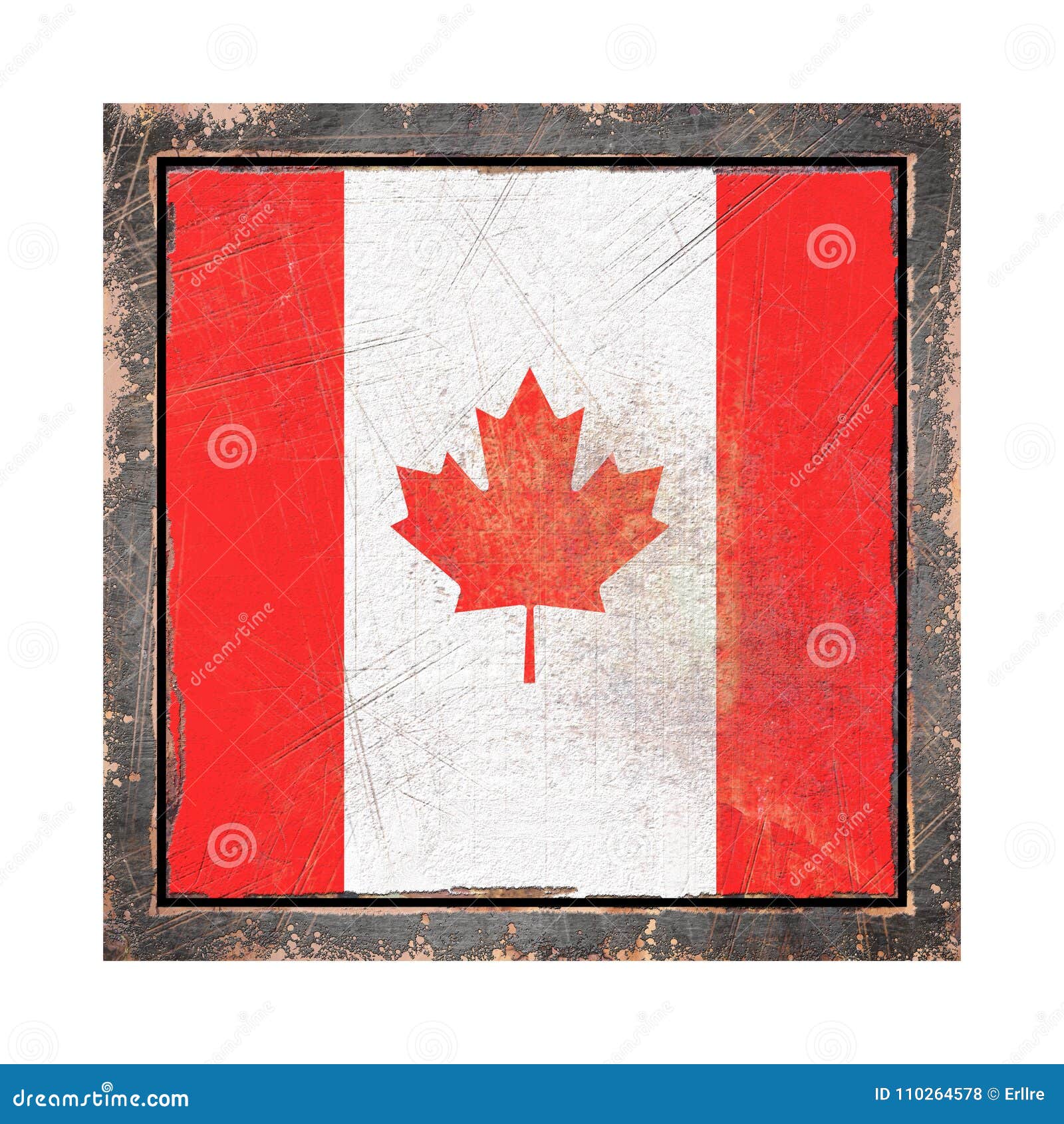 Old Canada flag stock illustration. Illustration of american - 110264578
