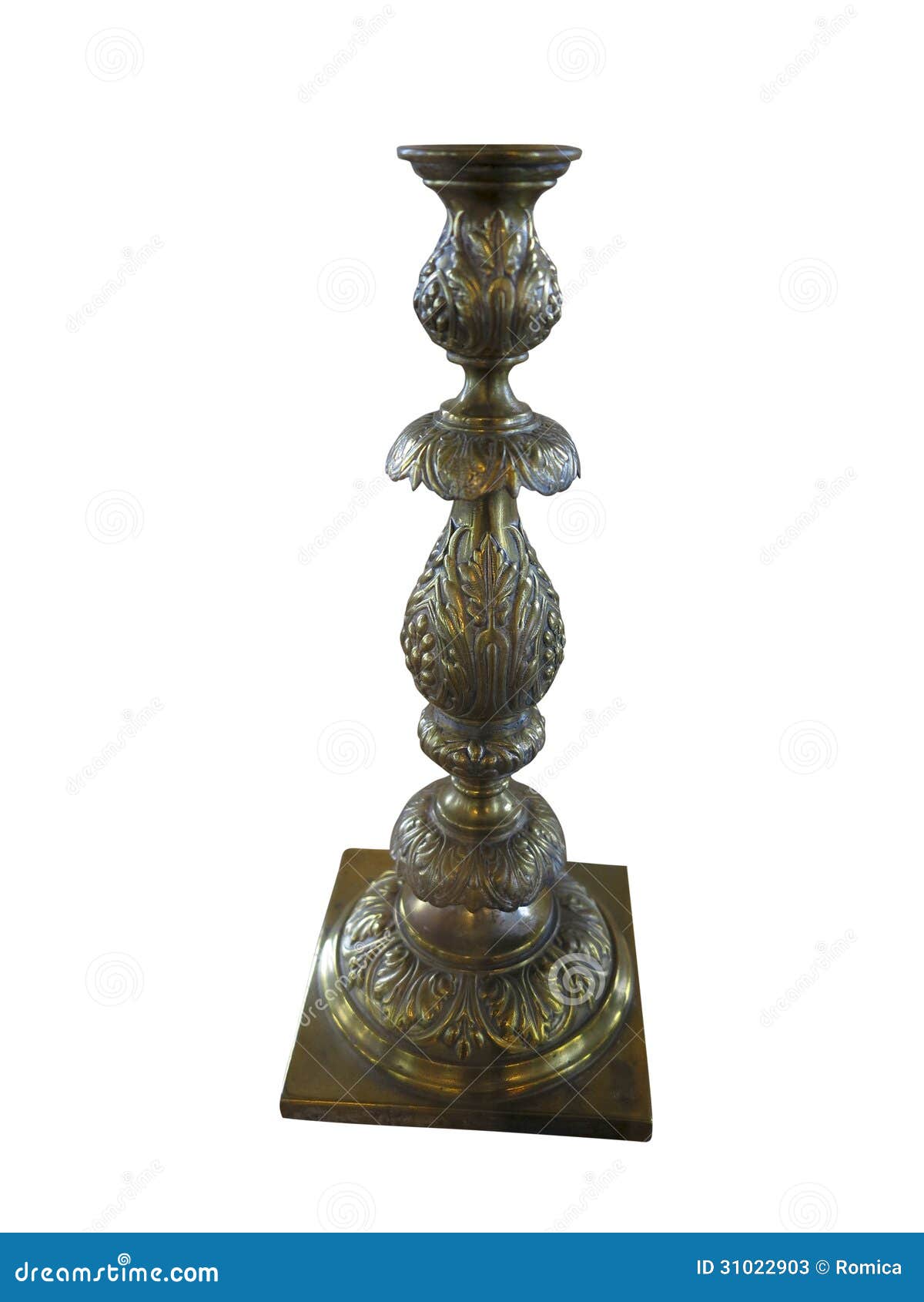 Old Candlestick Isolated on White Stock Image - Image of night, ancient ...