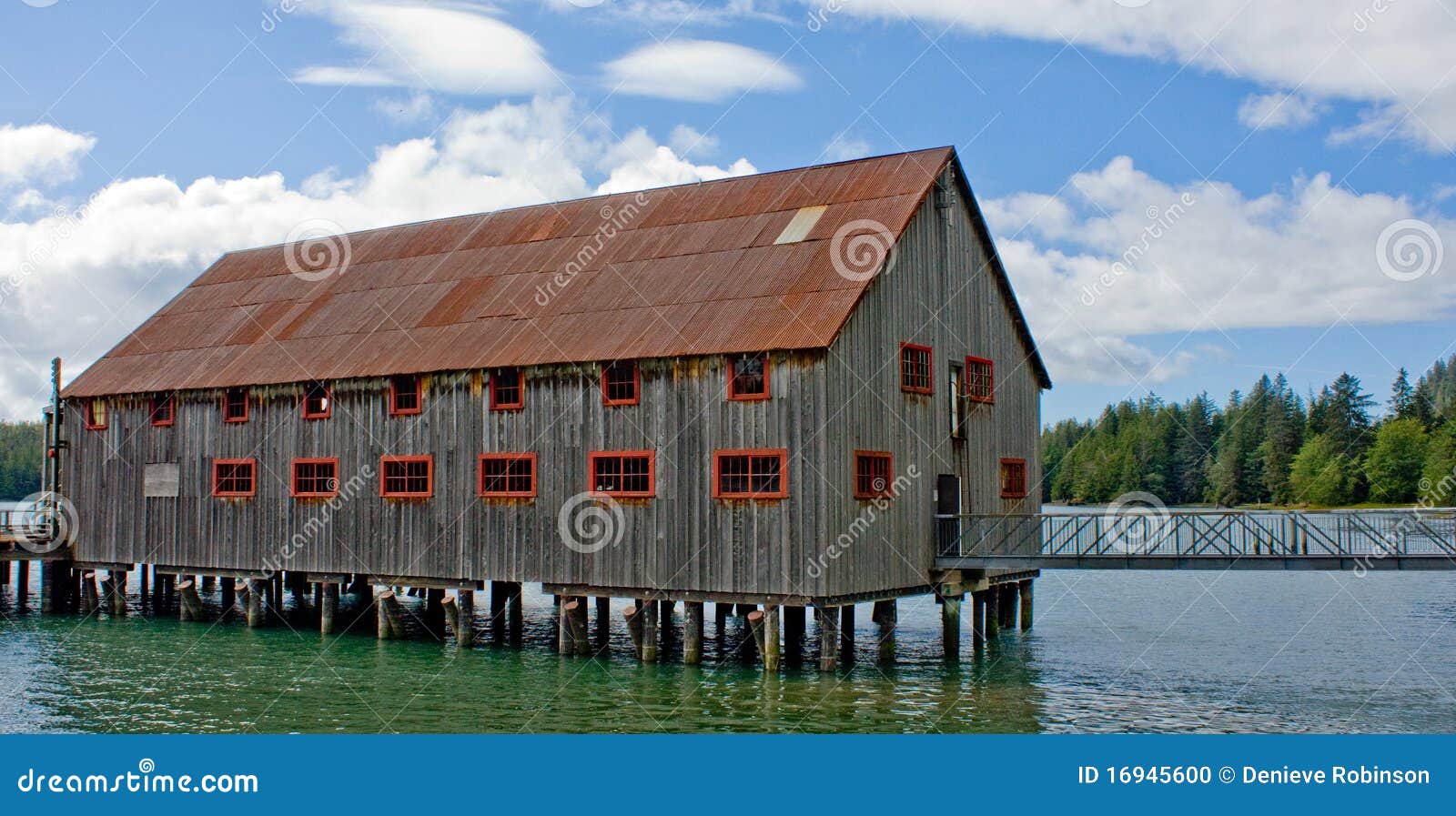 Old Cannery Building on Stilts Stock Photo - Image of canada, british ...