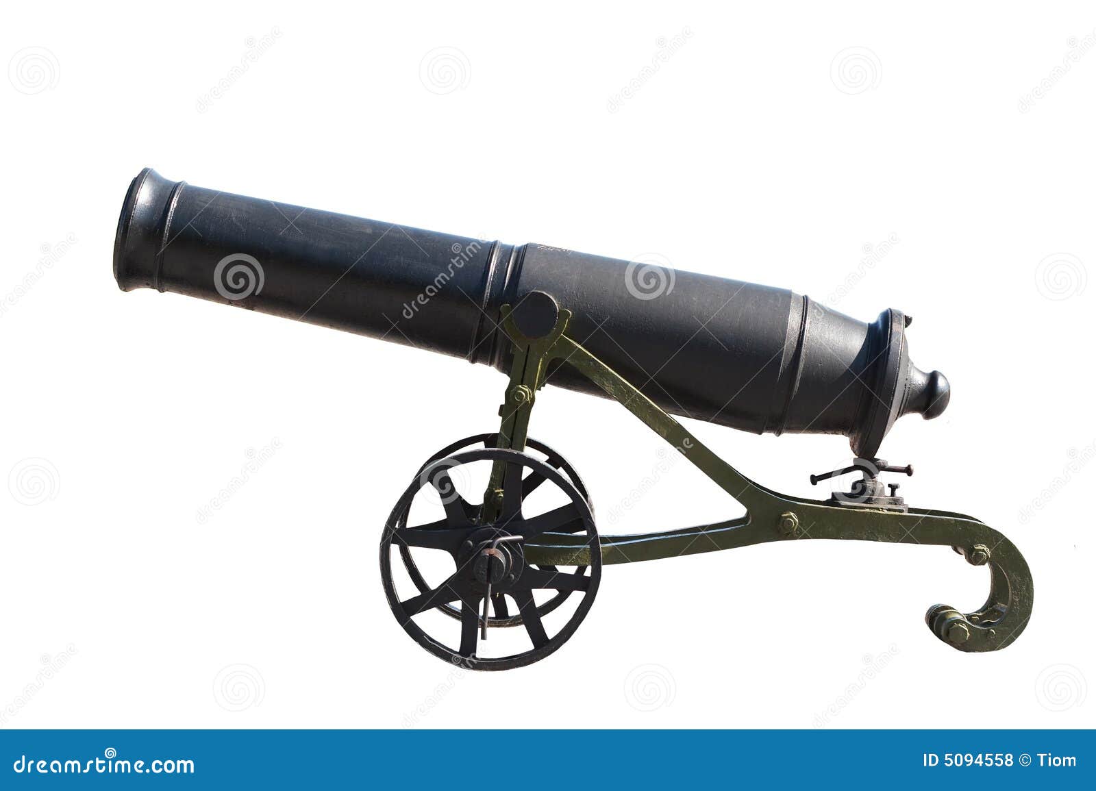 Old cannon stock photo. Image of isolated, closeup, fashioned - 5094558