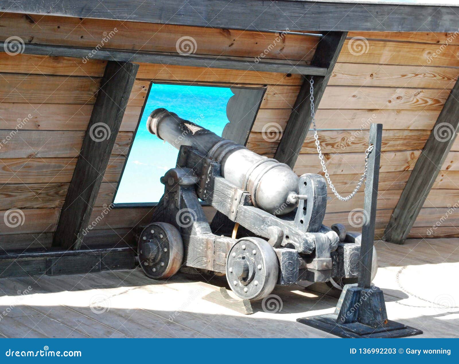 Old cannon stock image. Image of cannon, pirate, ship - 136992203