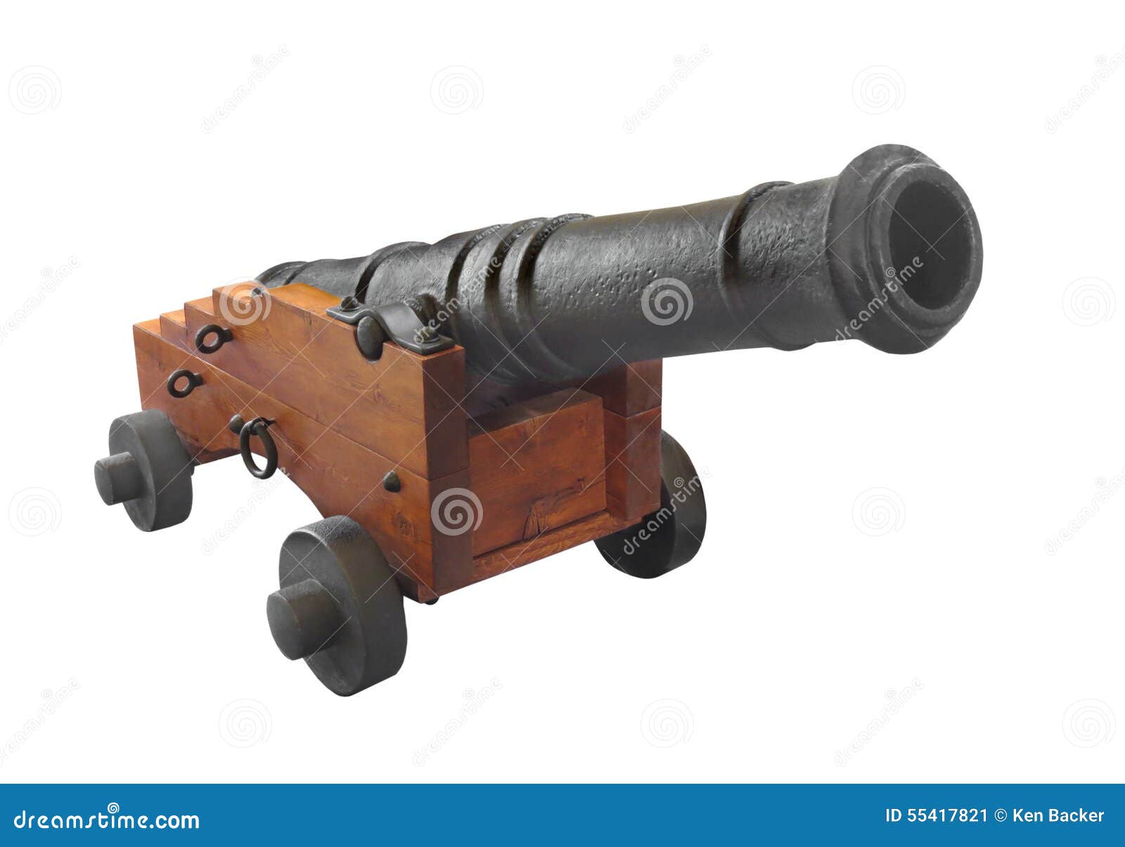 Cannon On Gun Carriage As Muzzle-loader Cannon Royalty-Free Stock Photo ...