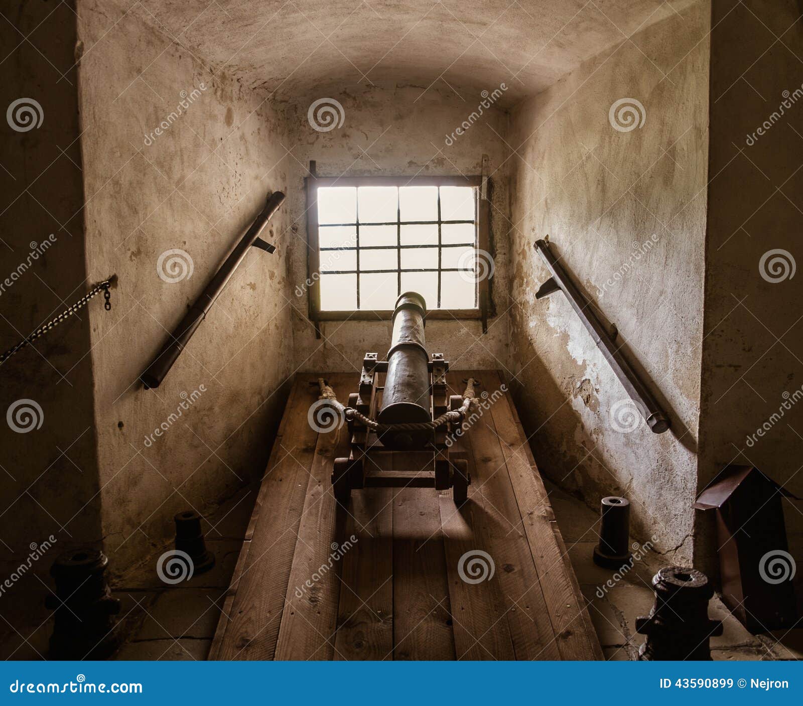 Old cannon stock image. Image of city, protection, architecture - 43590899