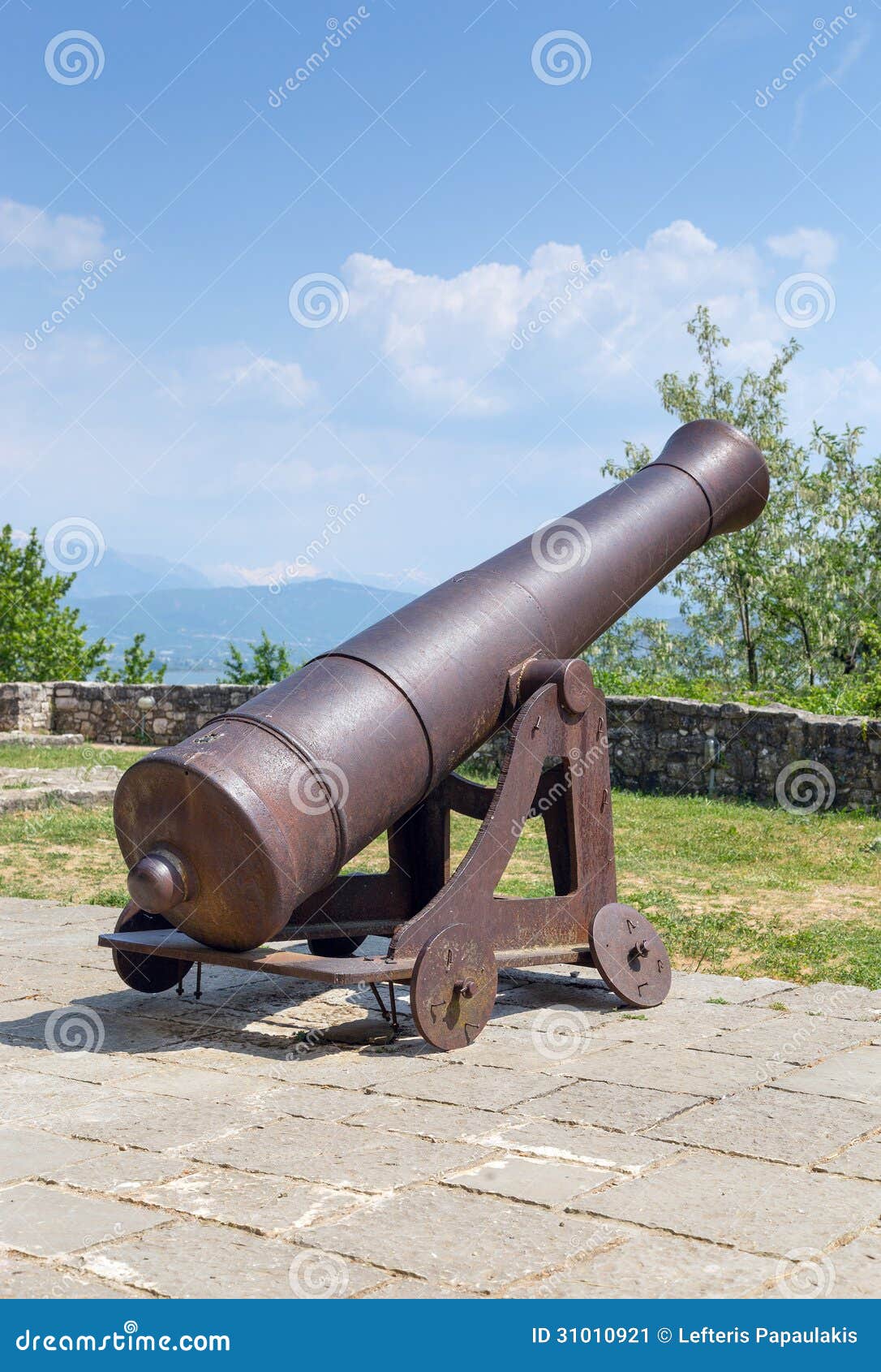 Old Cannon in Ioannina Castle, Greece Stock Image - Image of artillery ...