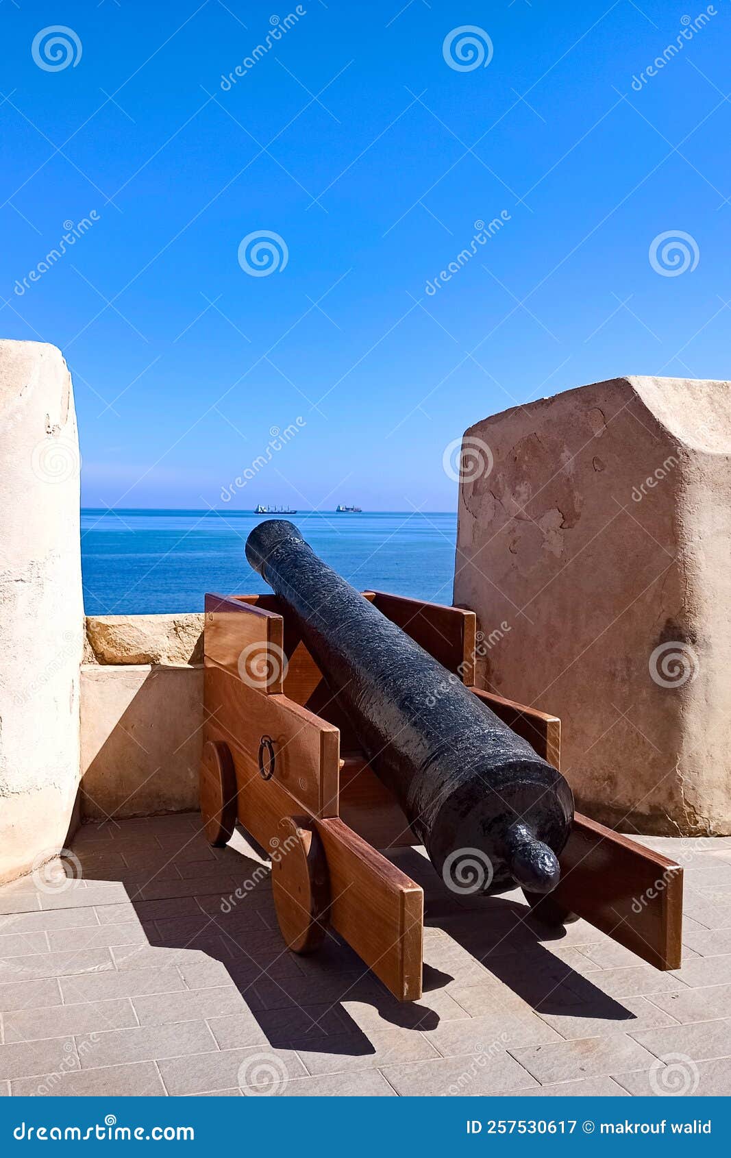 Old Cannon from the Ottoman Empire Stock Image - Image of ocean, wall ...