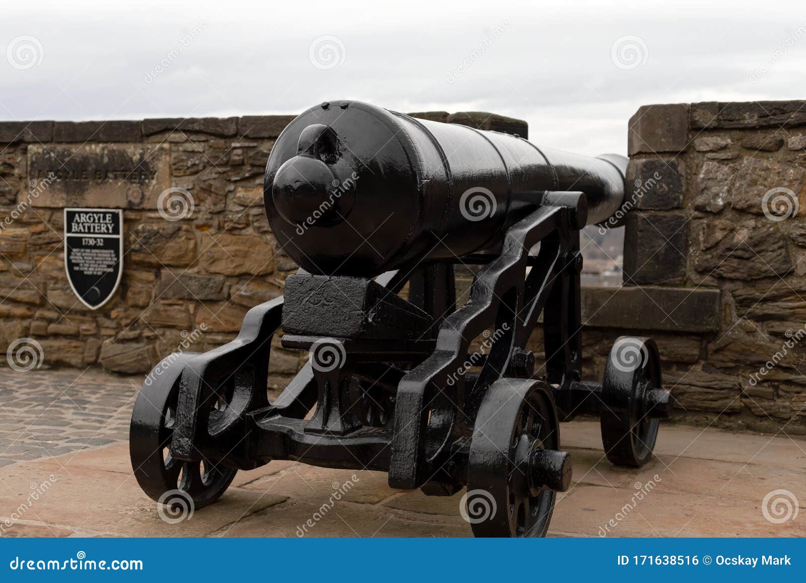 Old Black Cannon At The Public Outdoor Museum. The Cannon Was Invented ...